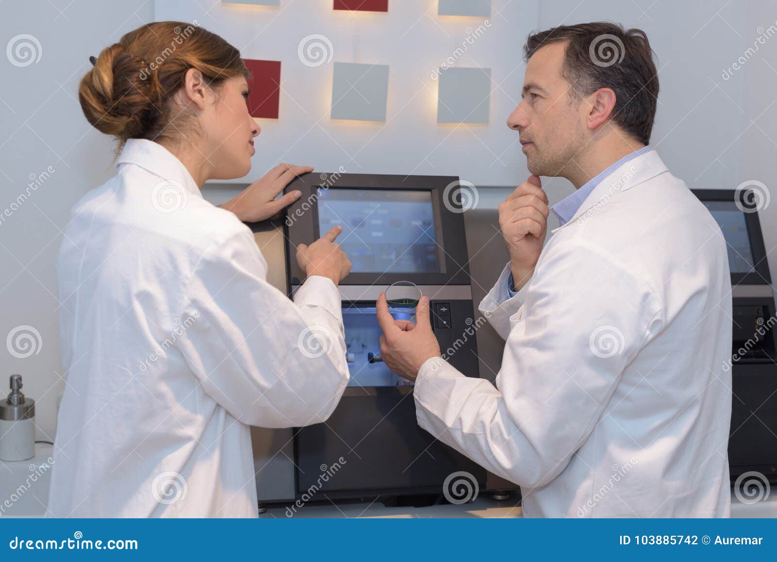 Opticians Working in Laboratory Stock Photo - Image of optometrist ...