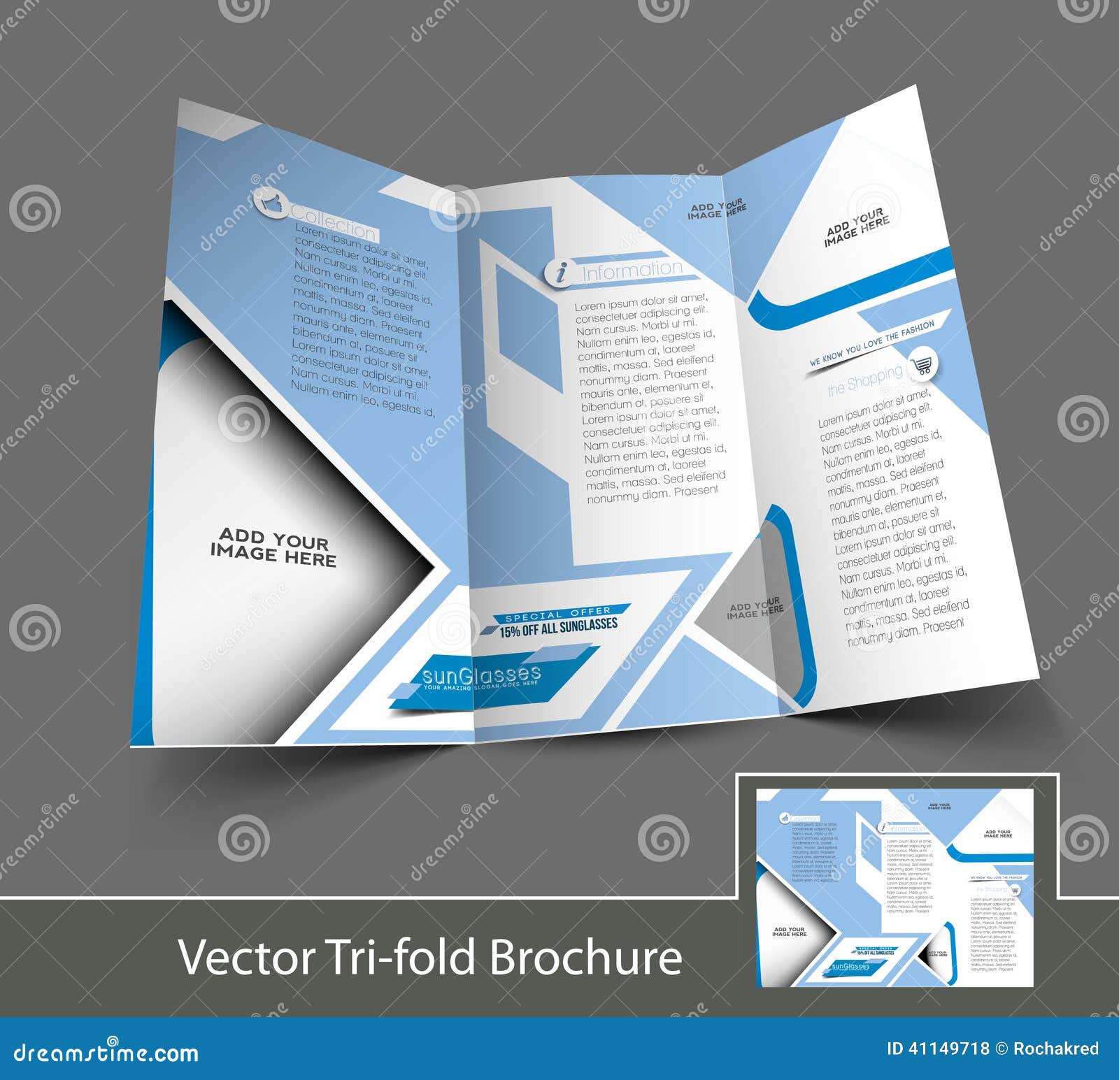 Opticien Sunglasses Store Brochure Illustration de Vecteur ...