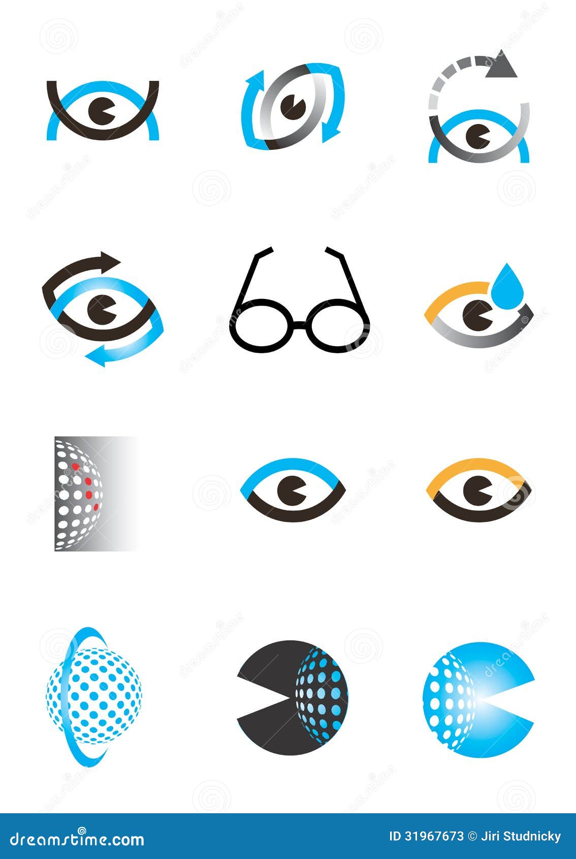 Optics eye icon set stock illustration. Illustration of vision - 31967673