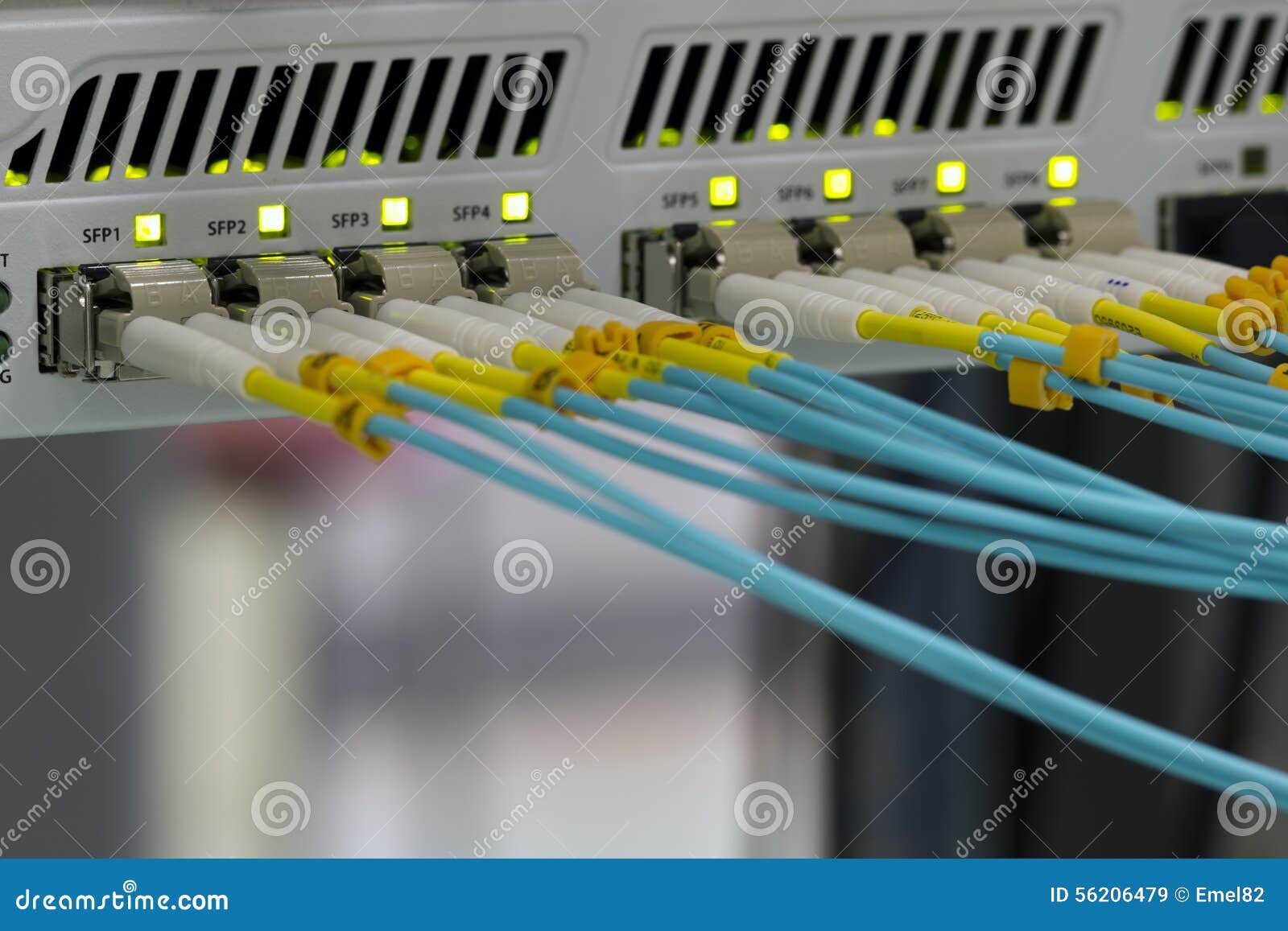 Optics Fibre Communication Panel Stock Image - Image of fibre, fiber ...