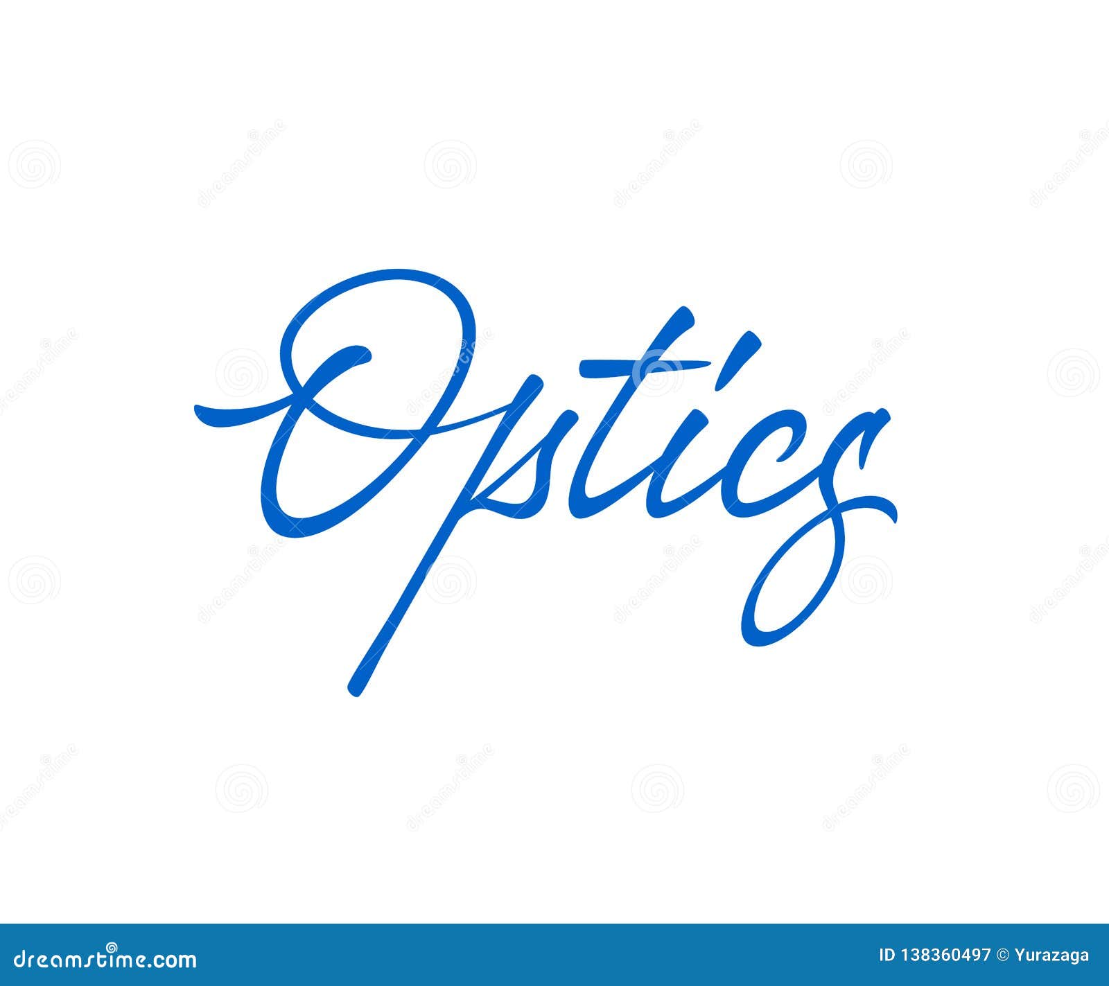Optics vector lettering stock vector. Illustration of product - 138360497
