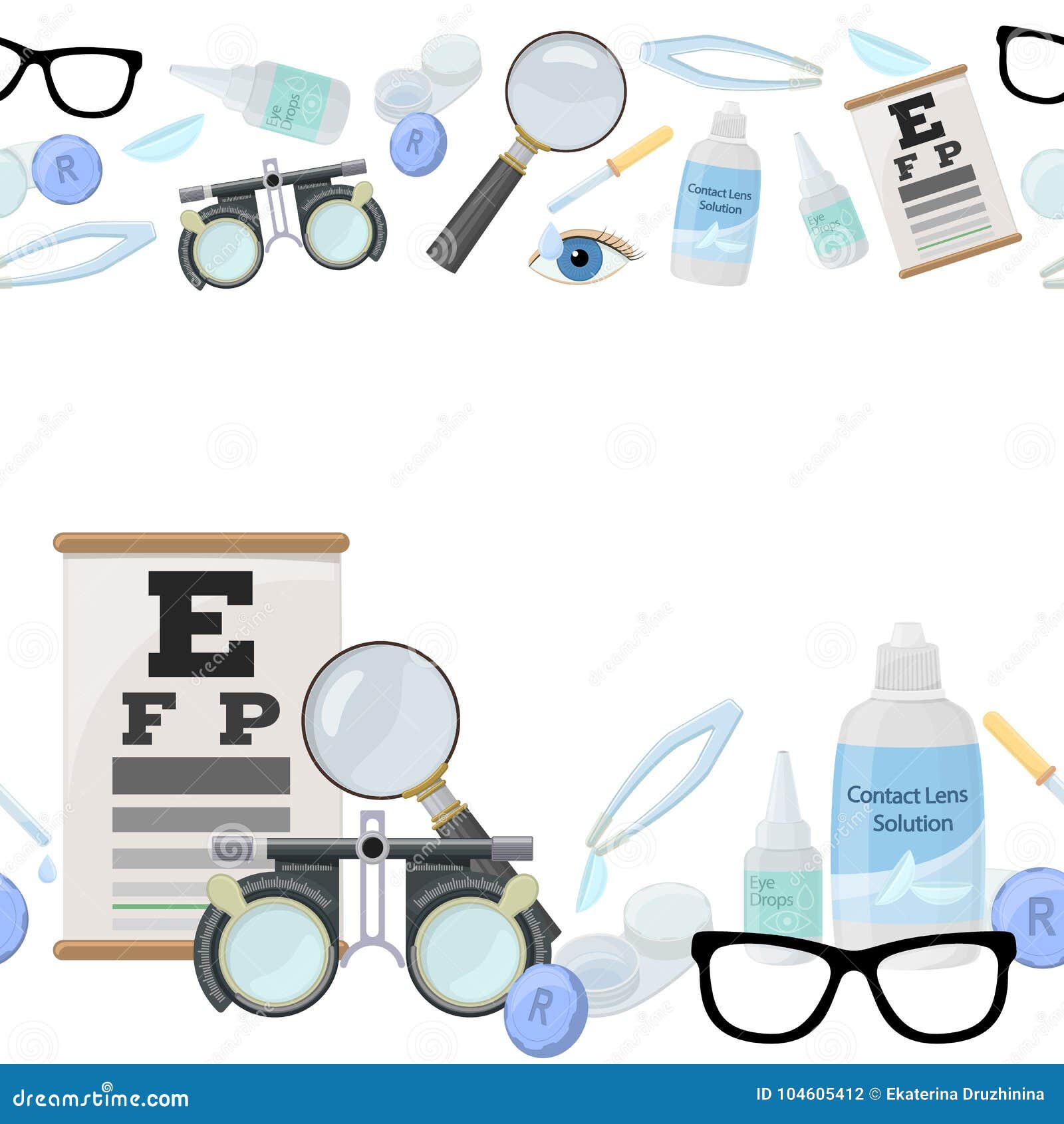 Optics and visual acuity stock vector. Illustration of frame - 104605412