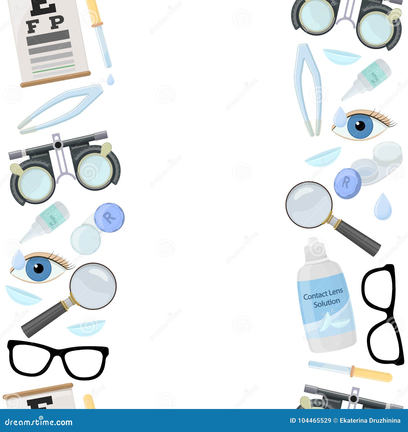 Optics And Visual Acuity Vector Illustration | CartoonDealer.com #113216534