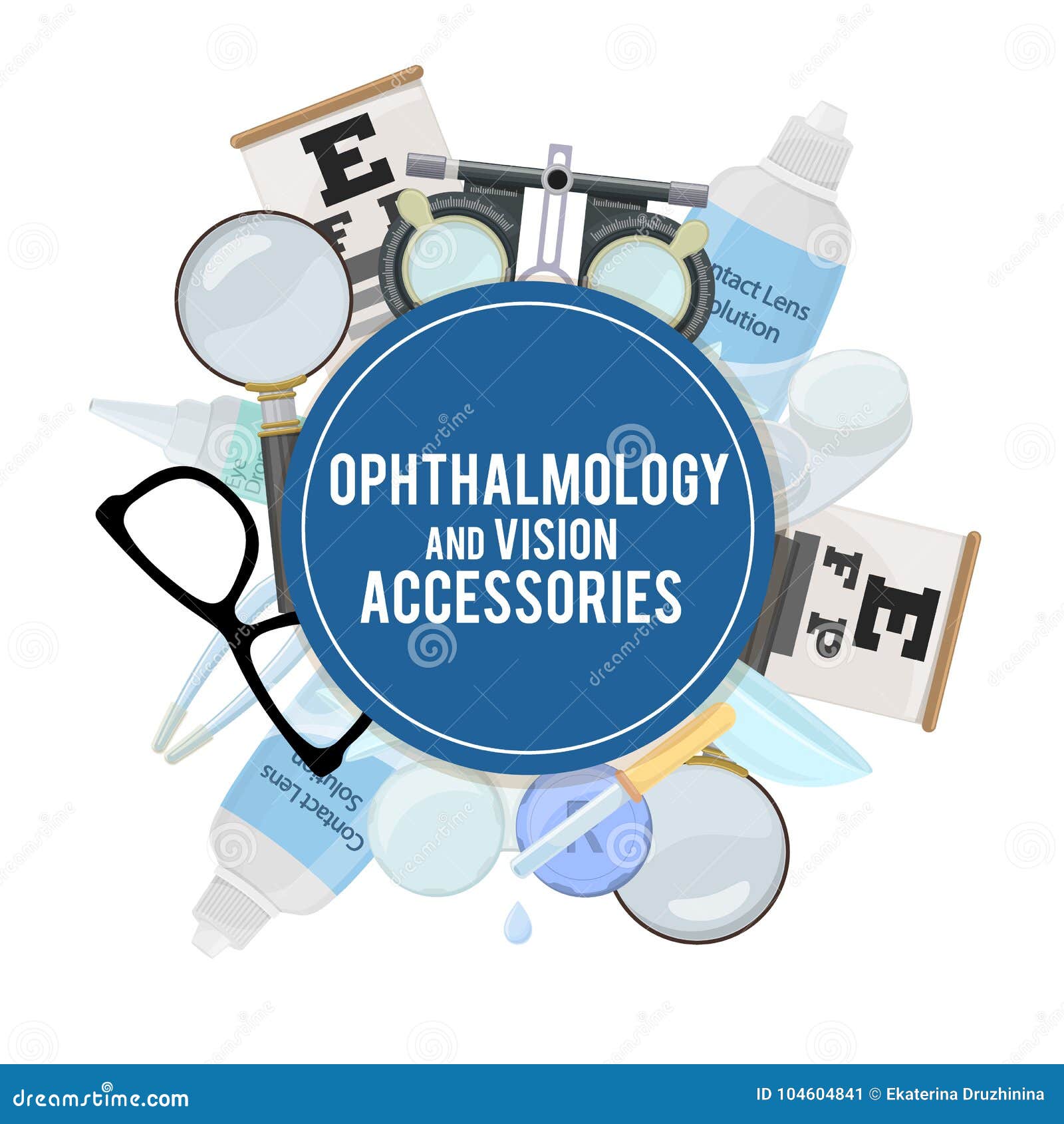 Optics And Visual Acuity Vector Illustration | CartoonDealer.com #113216534