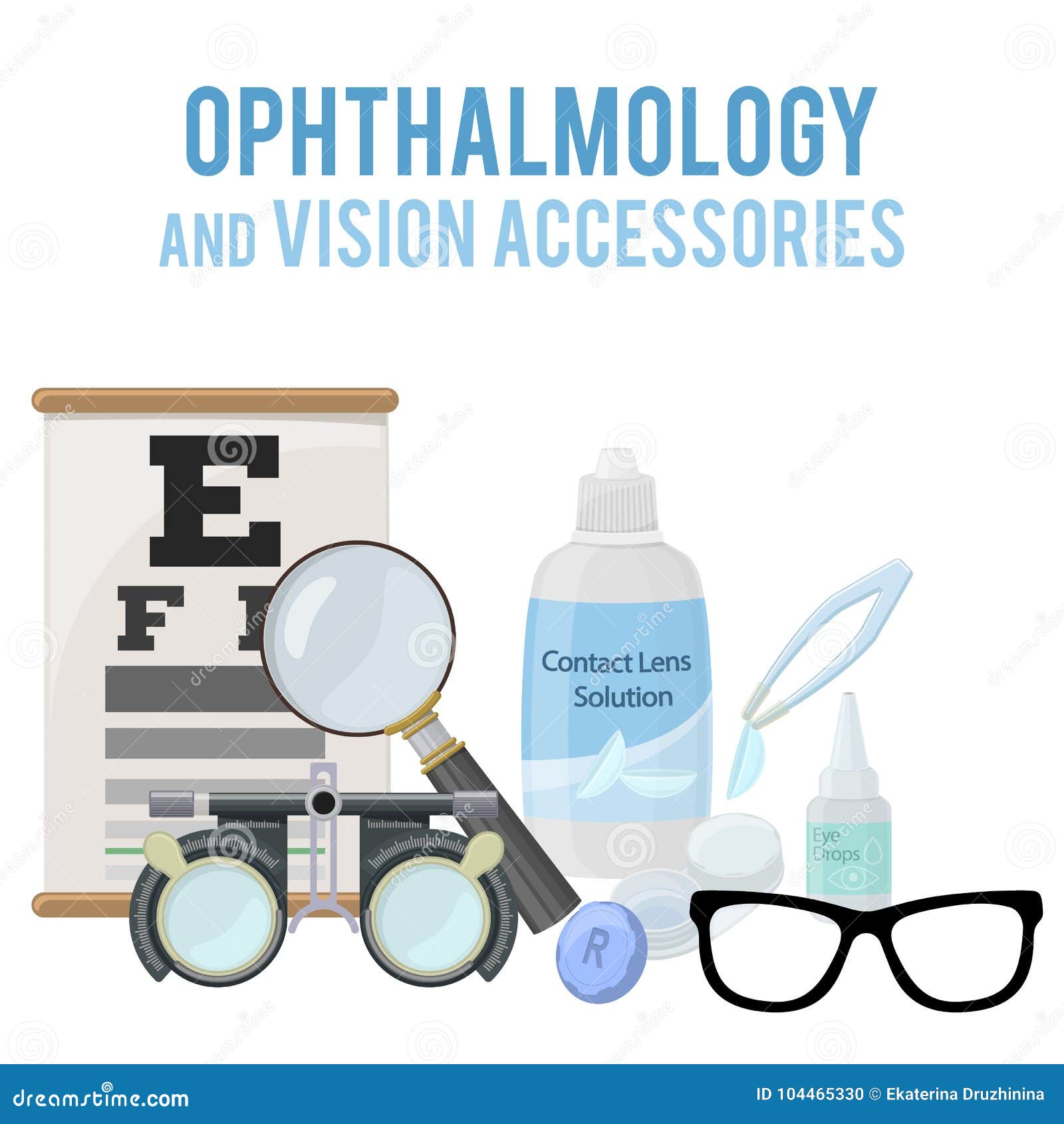 Optics and visual acuity stock vector. Illustration of corrective ...