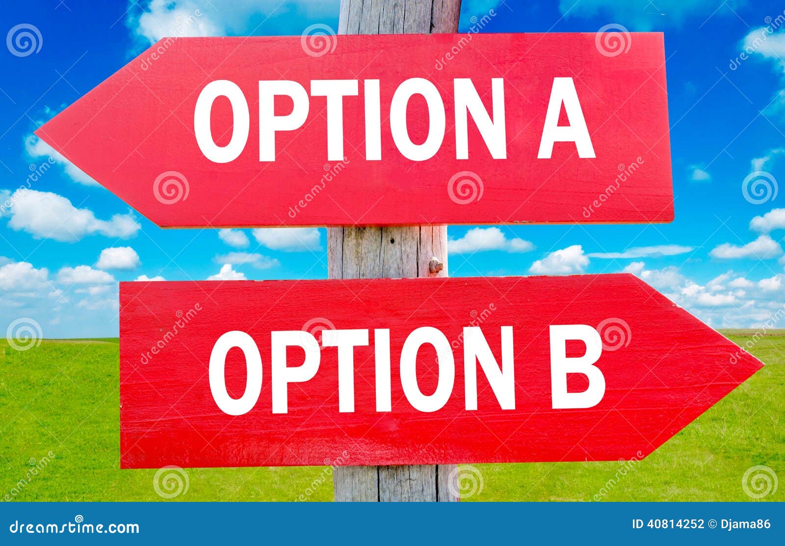 Optie a en B stock foto. Image of verschillend, manier - 40814252