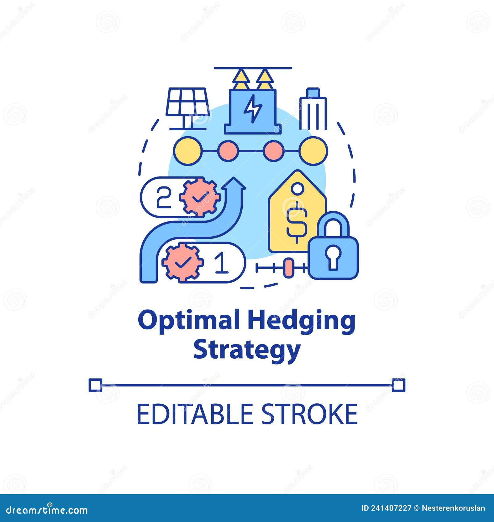 Optimal Hedging Strategy Concept Icon Stock Vector - Illustration of ...