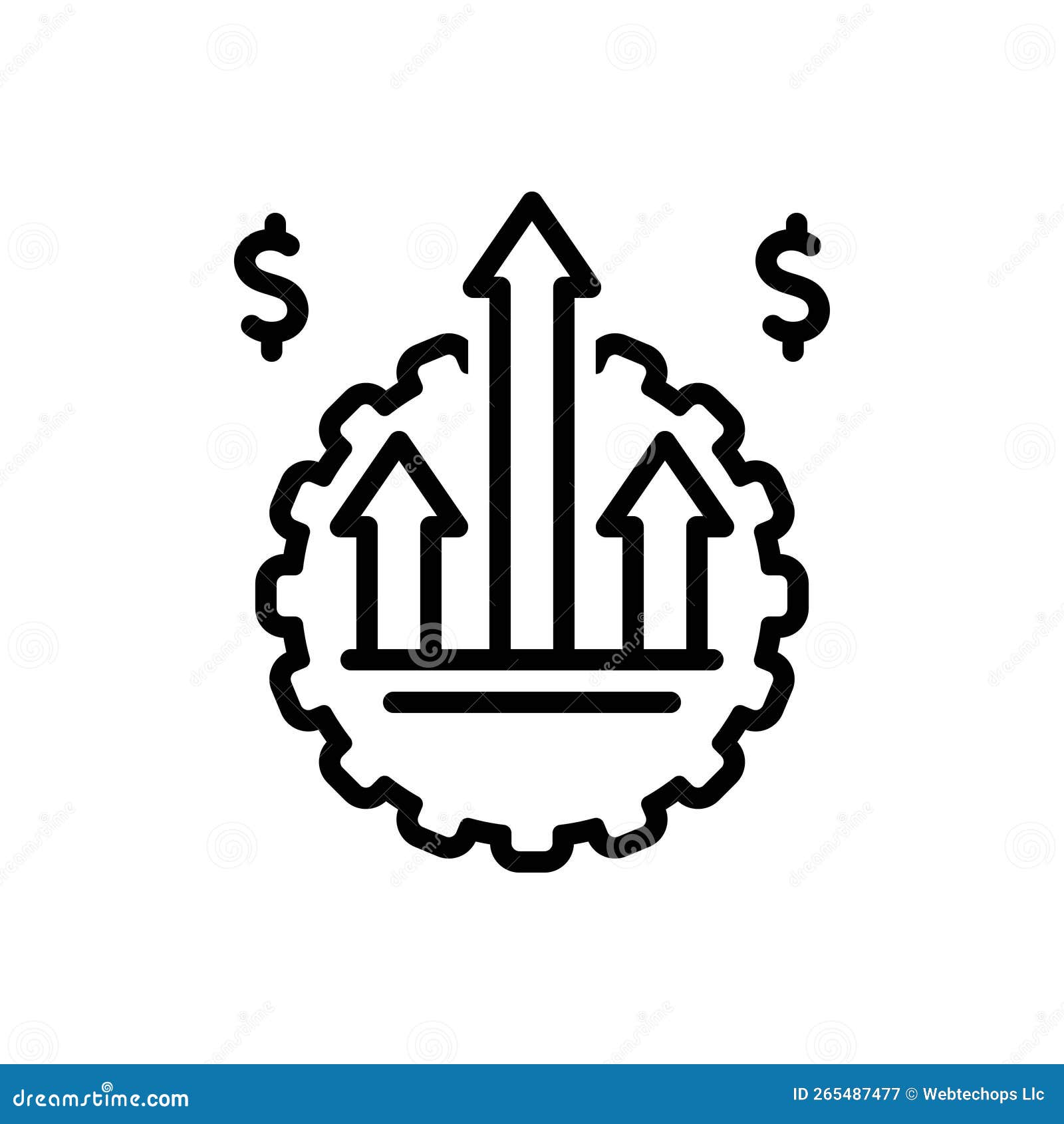 Black Line Icon for Optimal, Arrow and Optimization Stock Vector ...