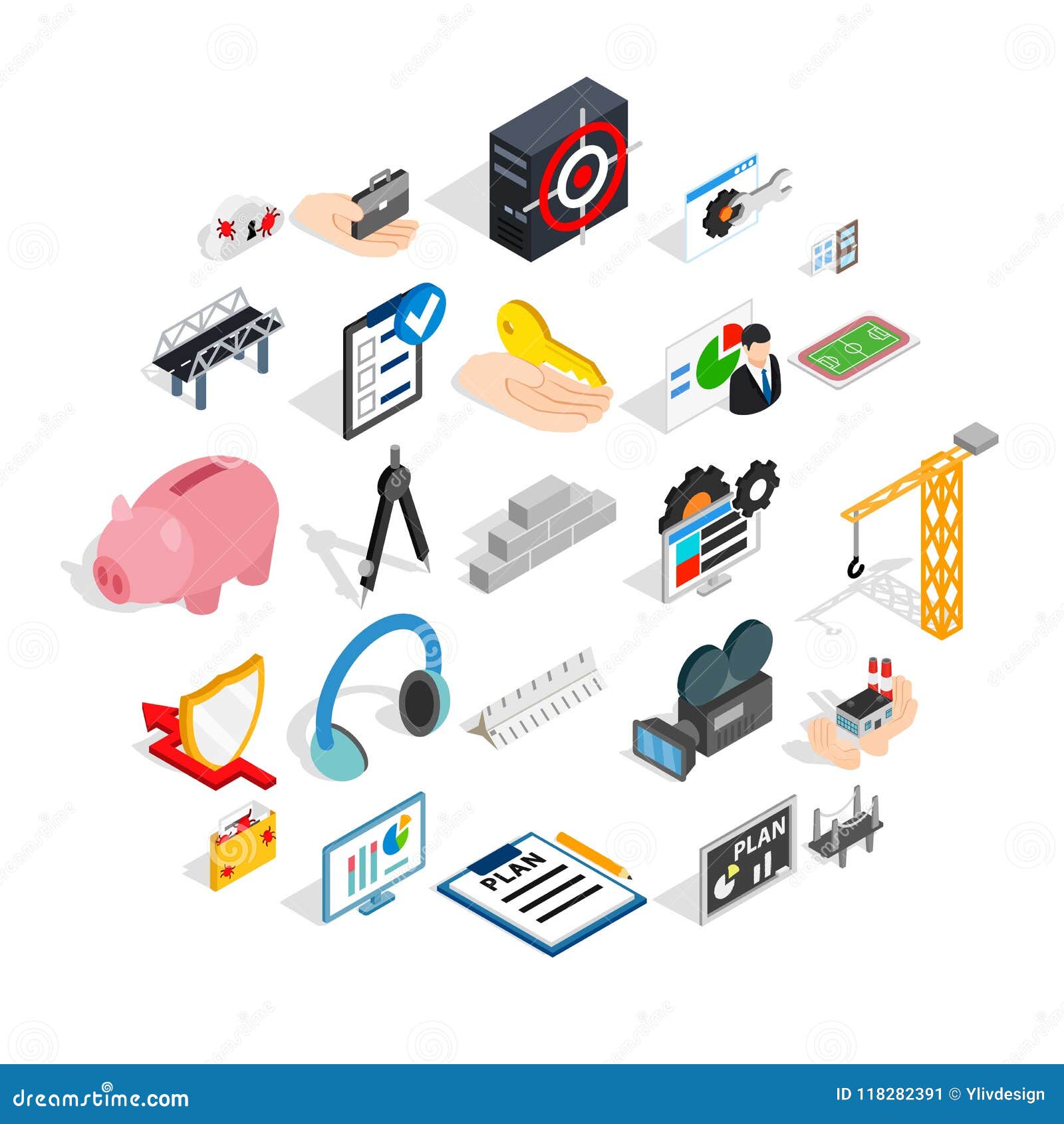 Optimisation Icons Set, Isometric Style Stock Vector - Illustration of ...