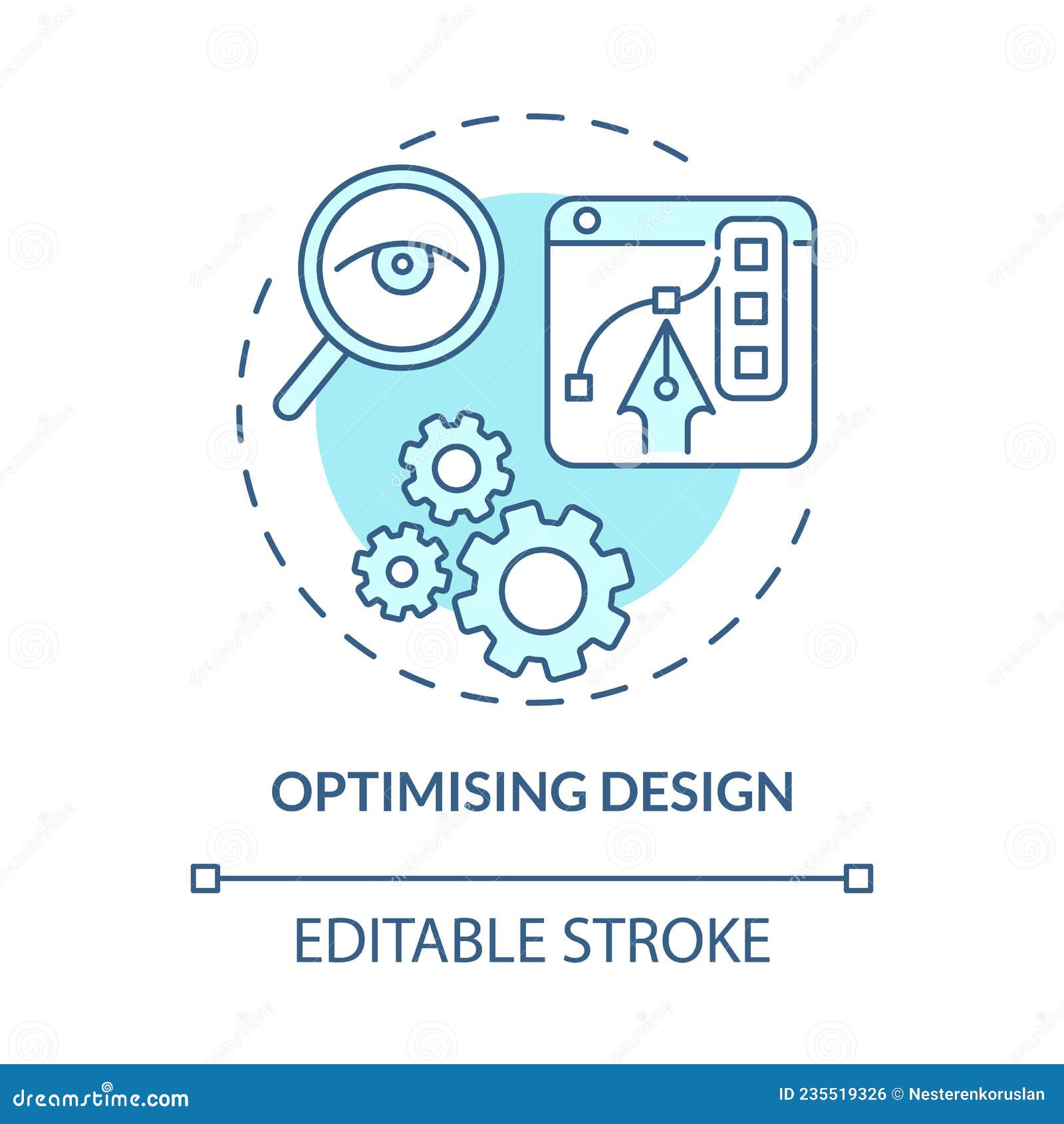 Optimising Design Blue Concept Icon Stock Vector - Illustration of ... Optimising Design Blue Concept Icon Stock Vector - Illustration of ...