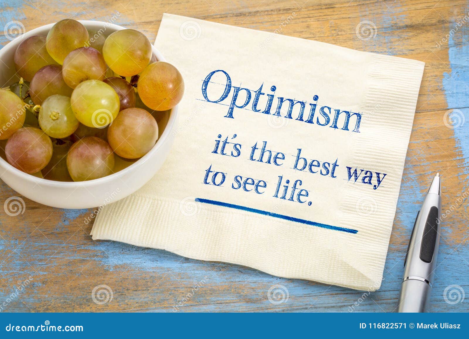 Optimism - Best Way To See Life Stock Image - Image of napkin, wisdom ... Optimism - Best Way To See Life Stock Image - Image of napkin, wisdom ...