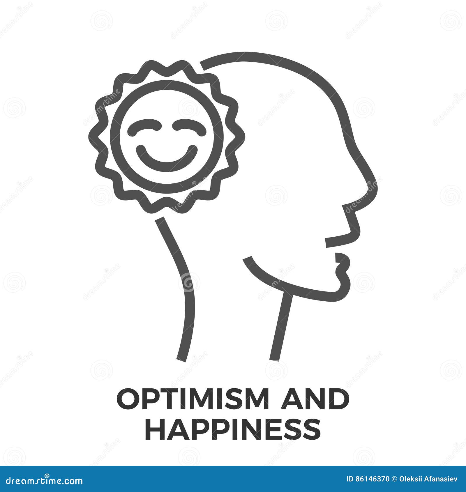 Optimism and happiness stock vector. Illustration of person - 86146370