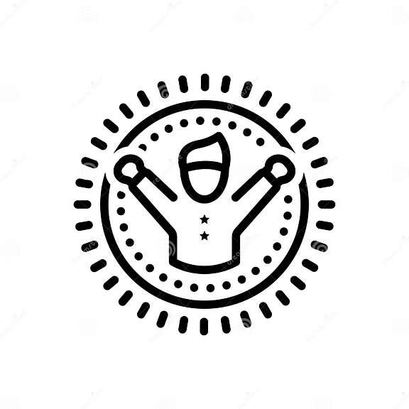 Black Line Icon for Optimism, Confidence and Hope Stock Illustration ...