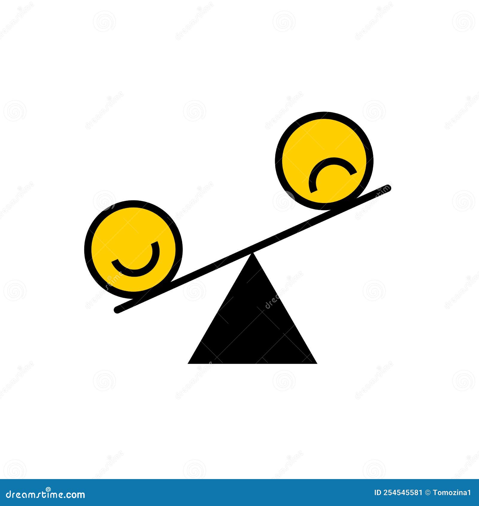 Optimism and Pessimism Icon Stock Vector - Illustration of mentor ...