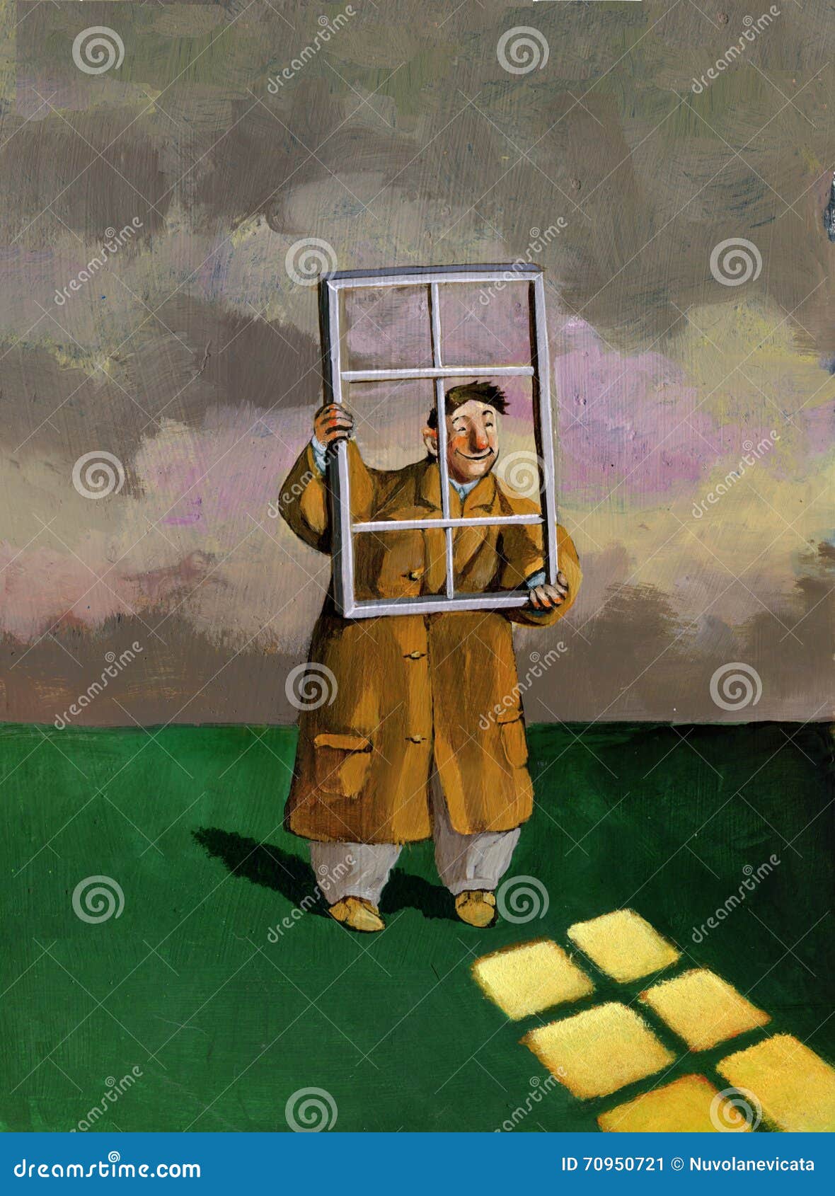 Optimisme illustration stock. Illustration du nuageux - 70950721