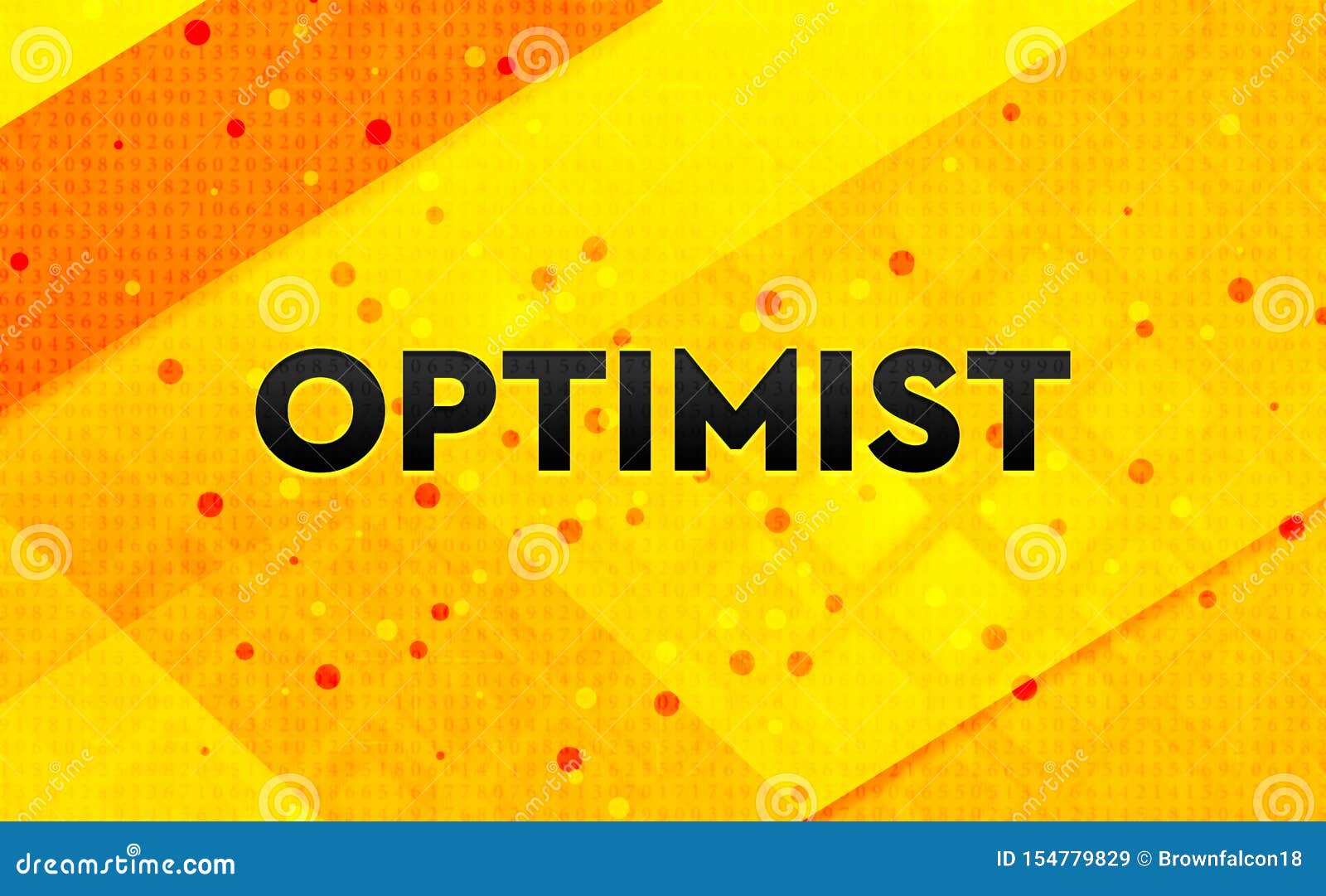 Optimist Abstract Digital Banner Yellow Background Stock Illustration ...