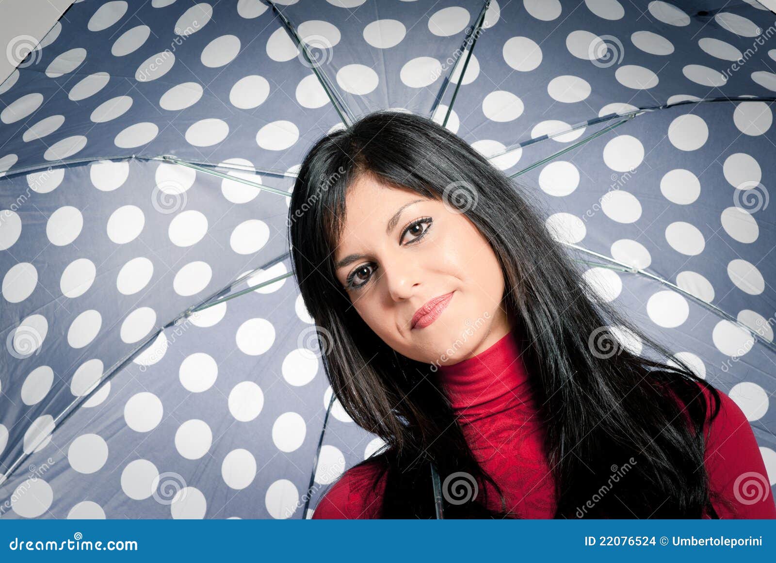 Optimist girl stock photo. Image of rain, portrait, umbrella - 22076524