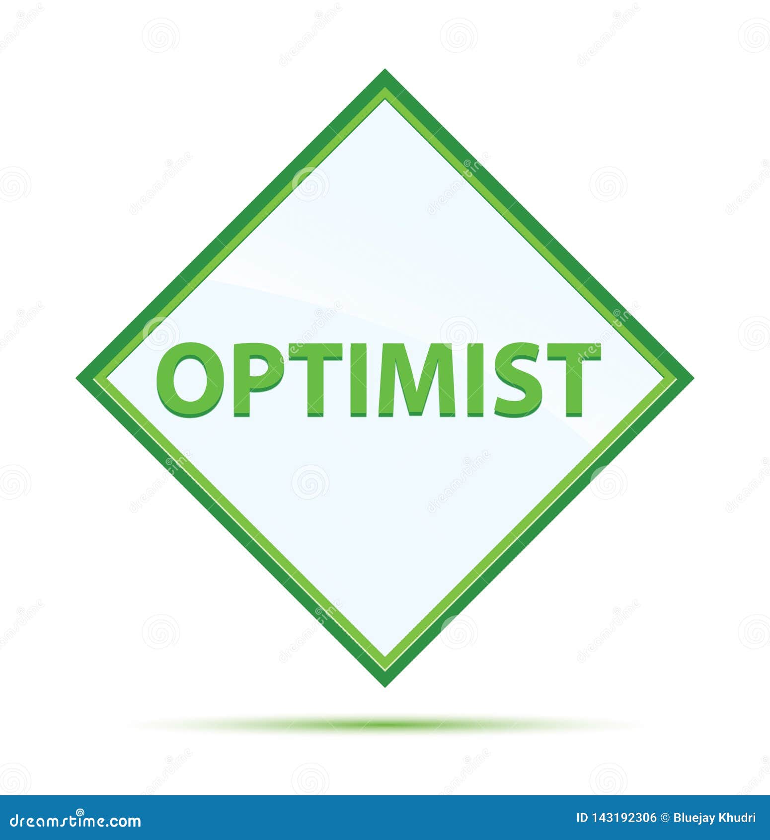 Optimist Modern Abstract Green Diamond Button Stock Illustration ...