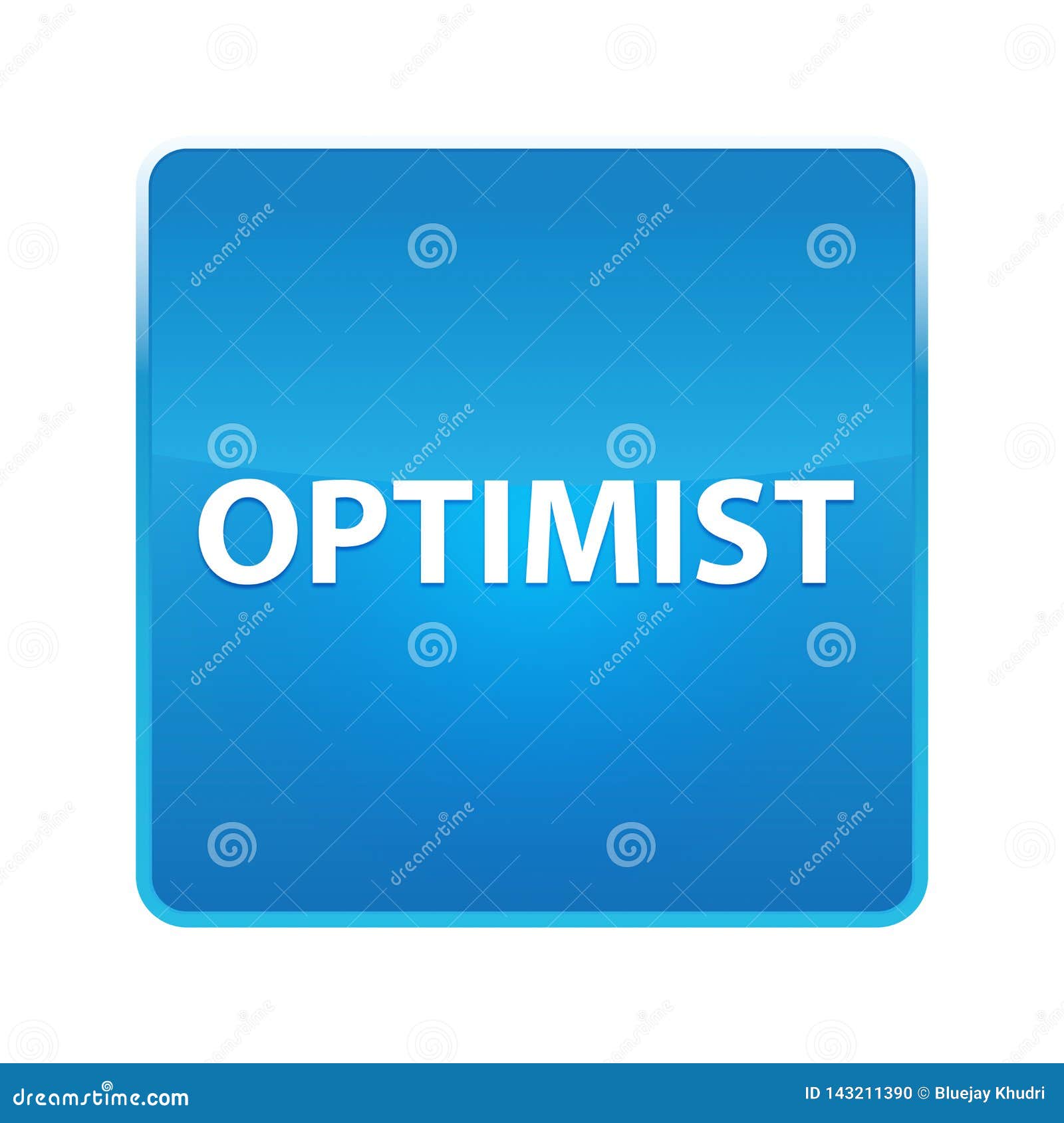 Optimist Shiny Blue Square Button Stock Illustration - Illustration of ...