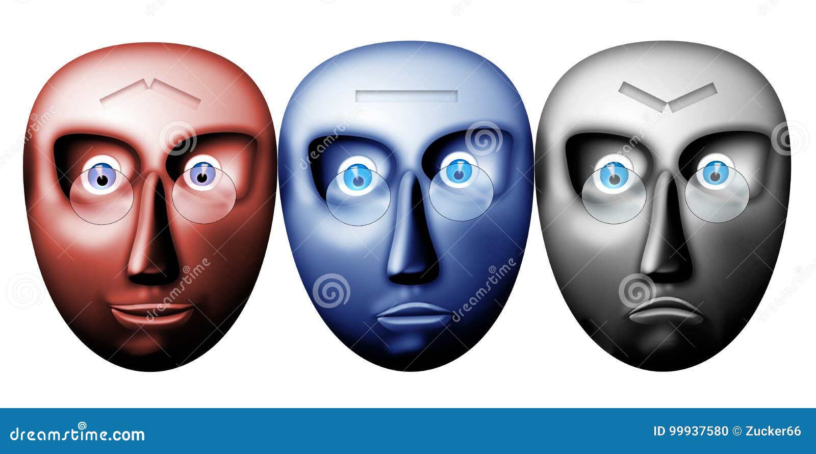 Optimista, Realista, Pesimista Stock de ilustración - Ilustración de ...