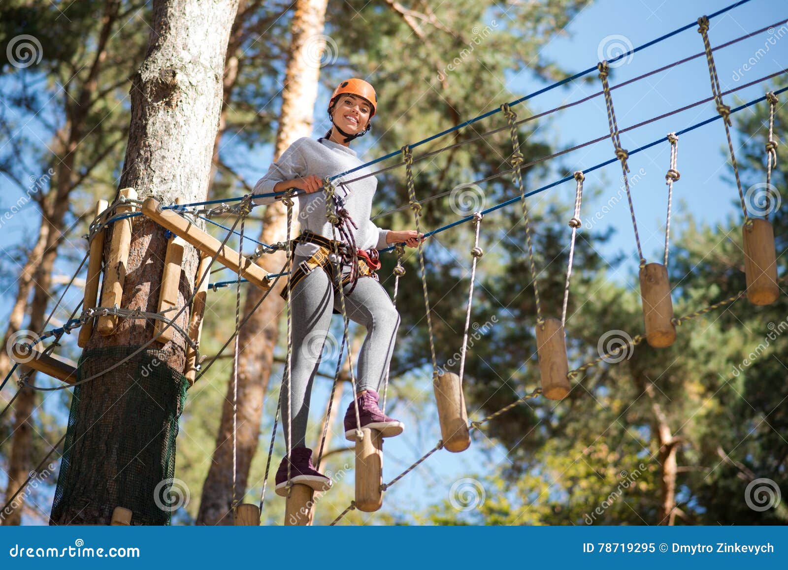 Optimistic Active Woman Making a Step Forward Stock Image - Image of ...