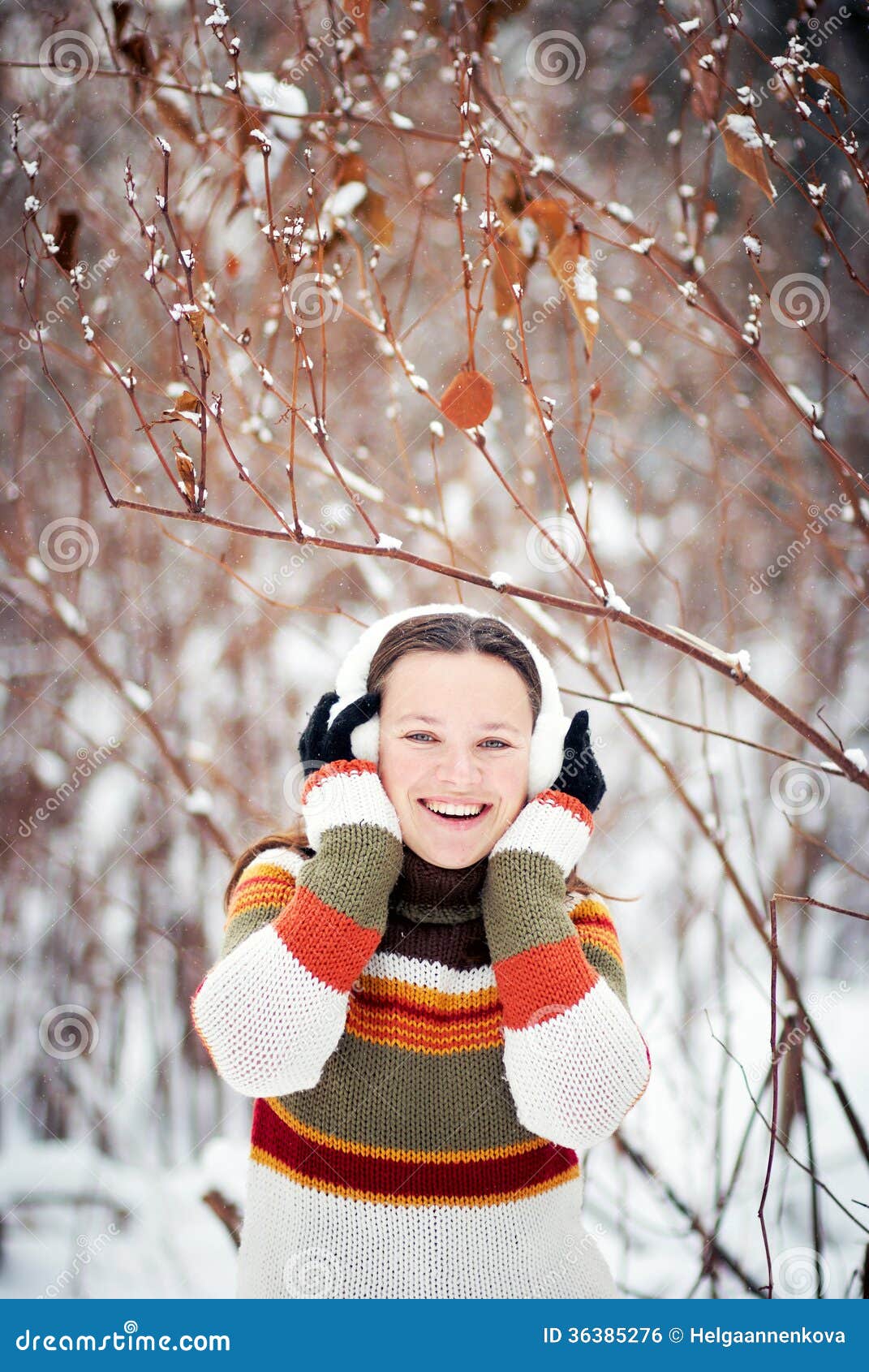 Optimistic girl stock photo. Image of positive, snow - 36385276