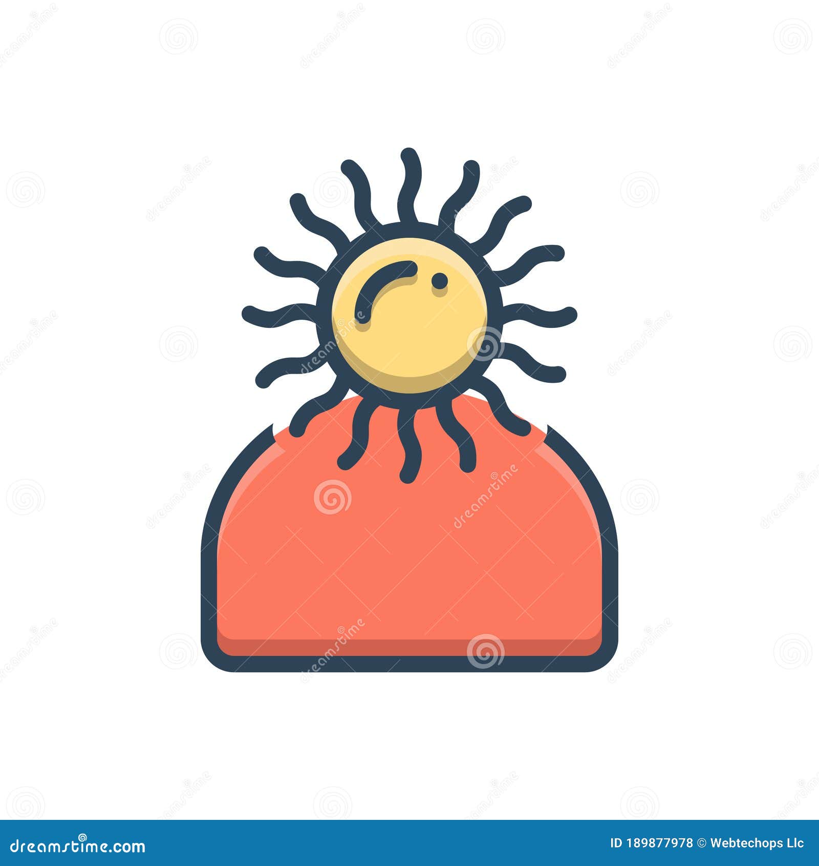 Color Illustration Icon for Optimistic, Sanguine and Hopeful Stock ...