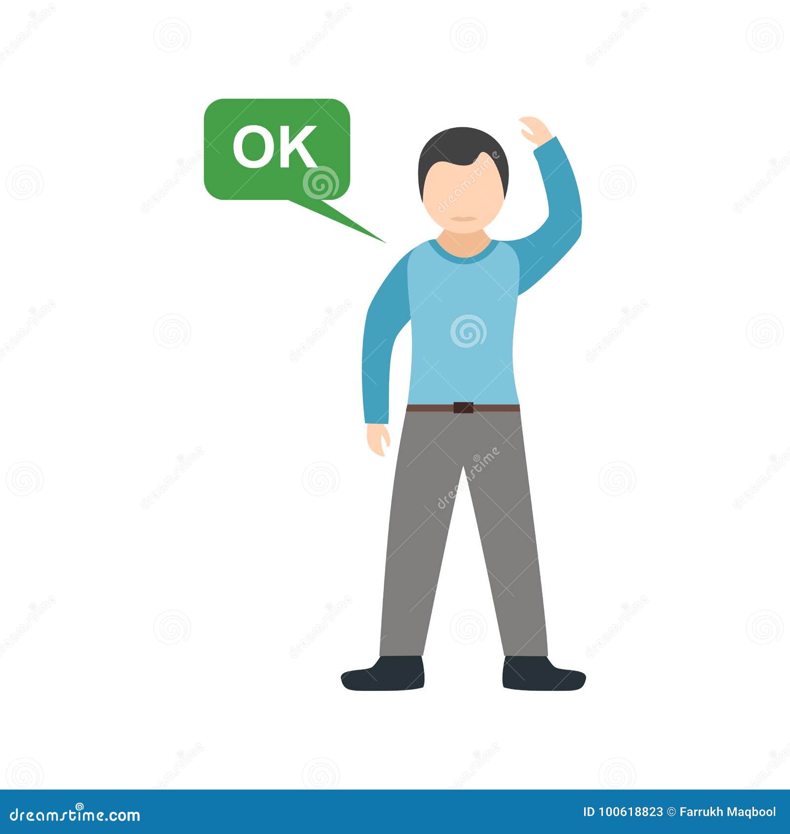 Optimistic stock vector. Illustration of person, optimist - 100618823