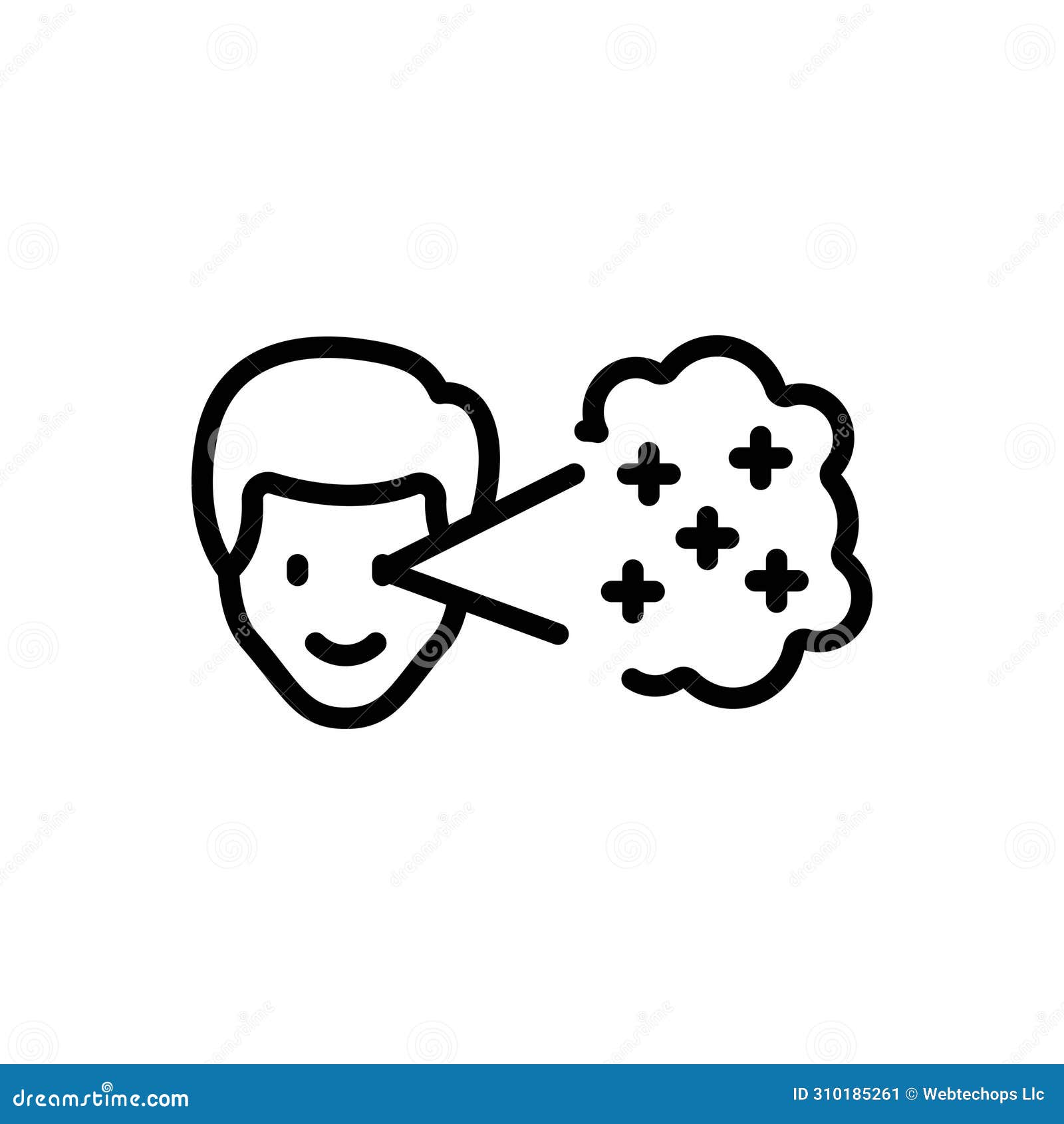 Black Line Icon for Optimistic Outlook, Optimistic and Hopeful Stock ...