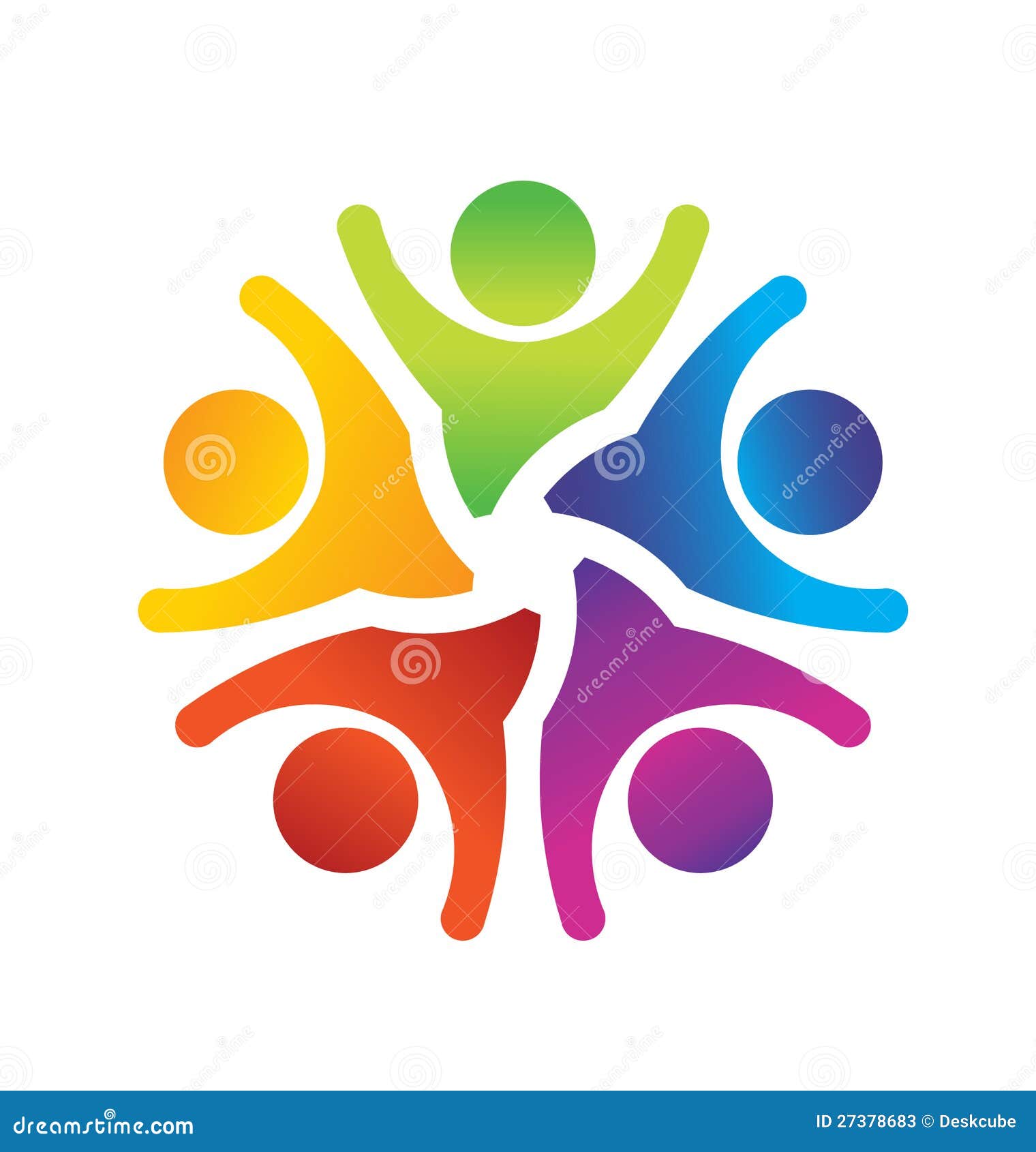 Optimistic Teamwork Logo stock vector. Illustration of head - 27378683