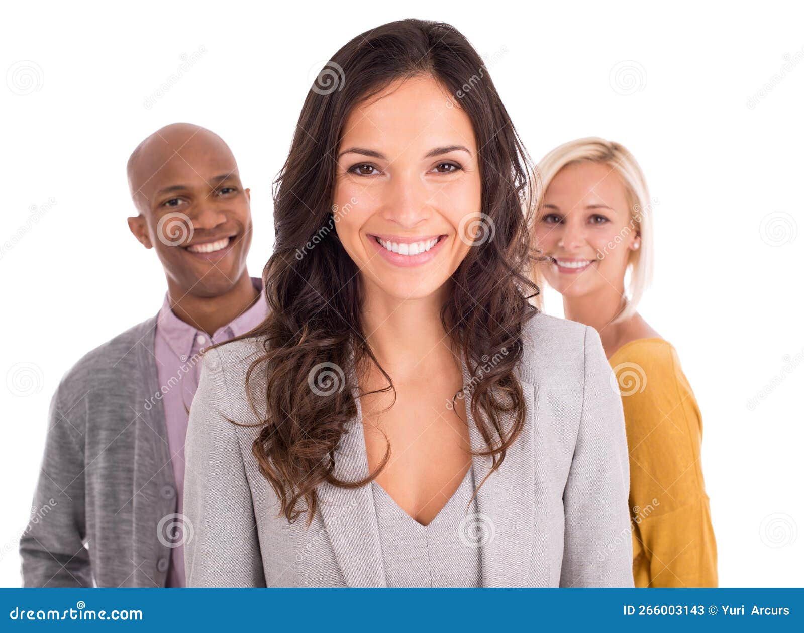 Optimistic about Their Business. Studio Portrait of a Group of ...