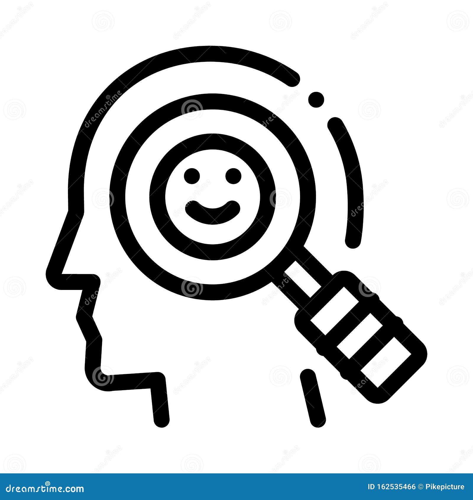 Optimistic Way of Thinking Biohacking Icon Vector Illustration Stock ...