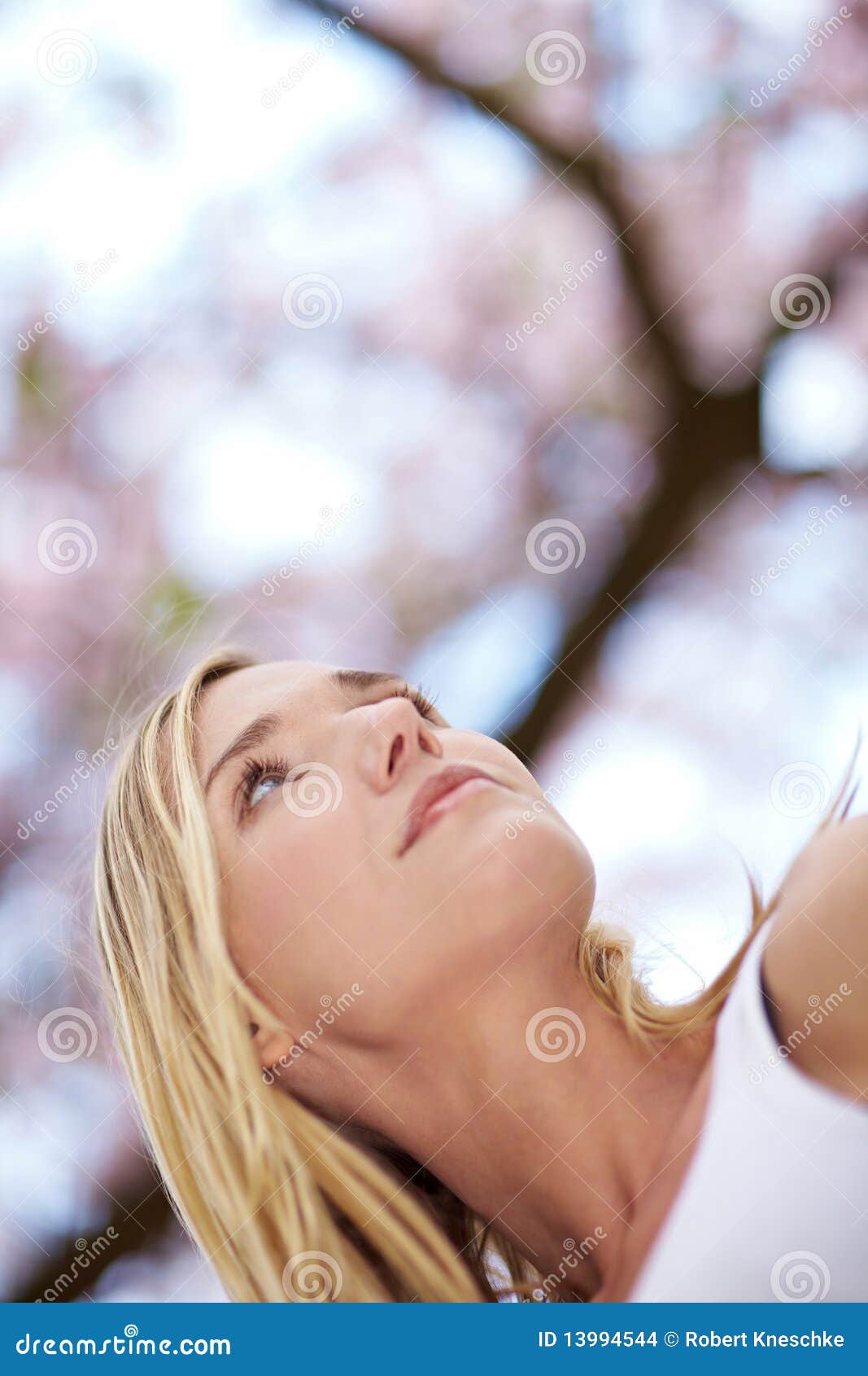 Optimistic woman in spring stock photo. Image of optimism - 13994544
