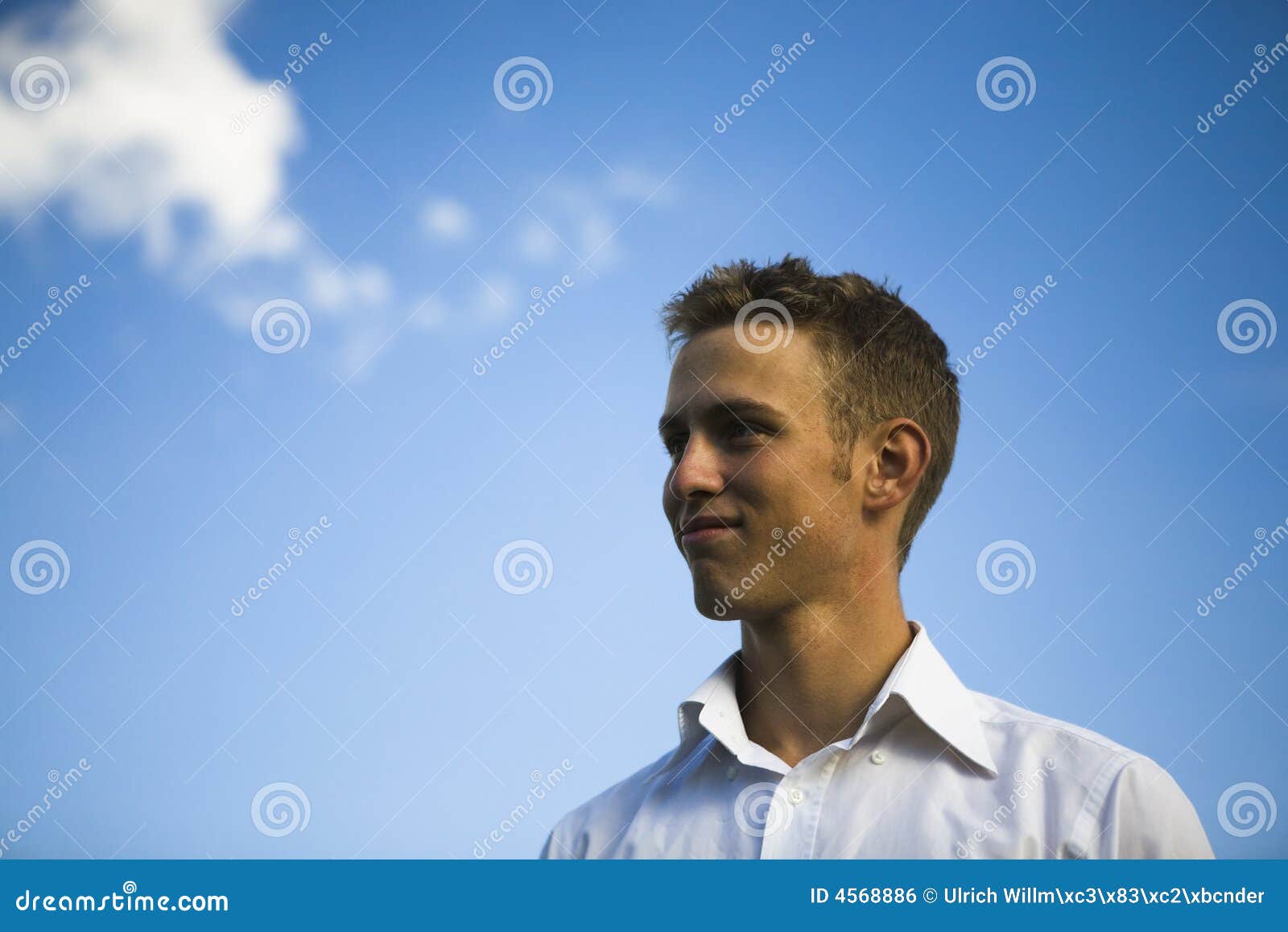 Optimistic young man stock photo. Image of young, shirt - 4568886