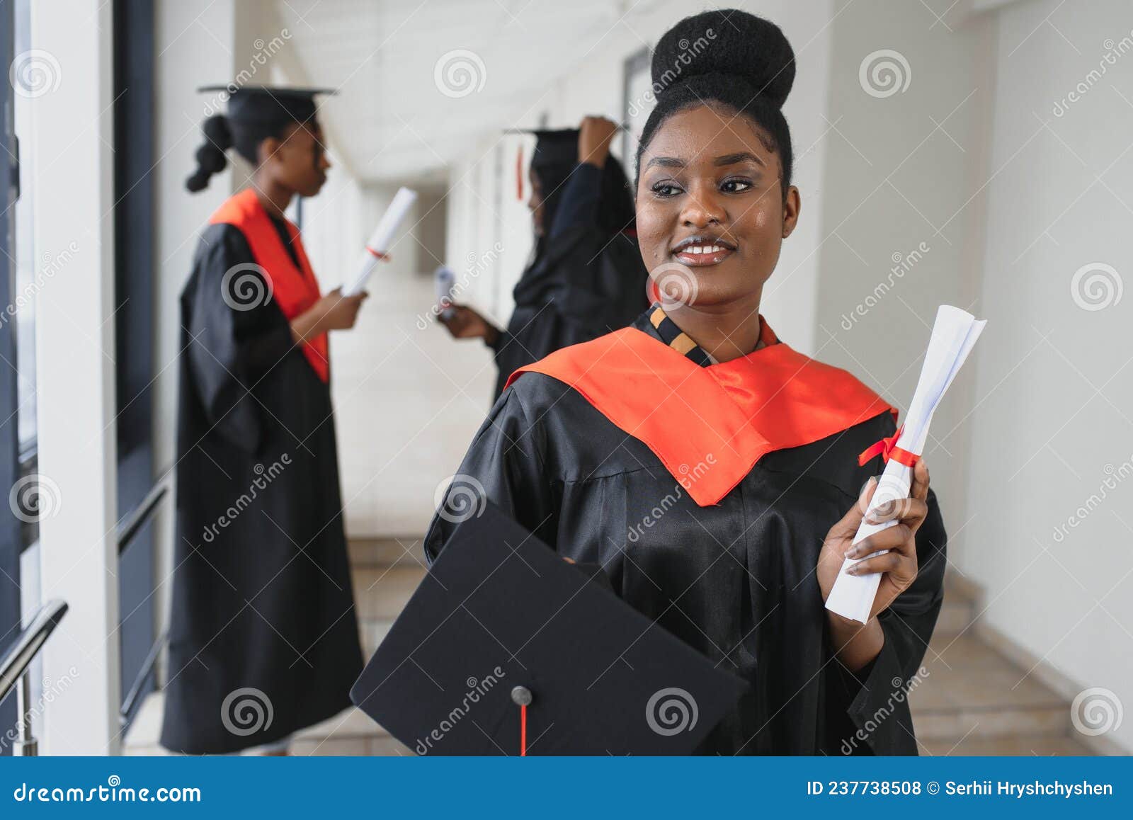 Optimistic Young University Graduates at Graduation Stock Photo - Image ...