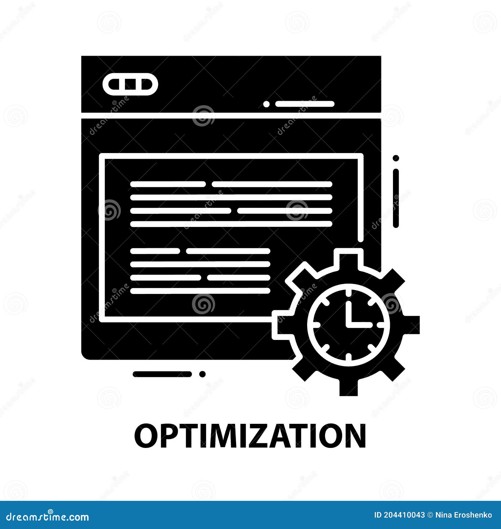 Optimization Icon, Black Vector Sign with Editable Strokes, Concept ...