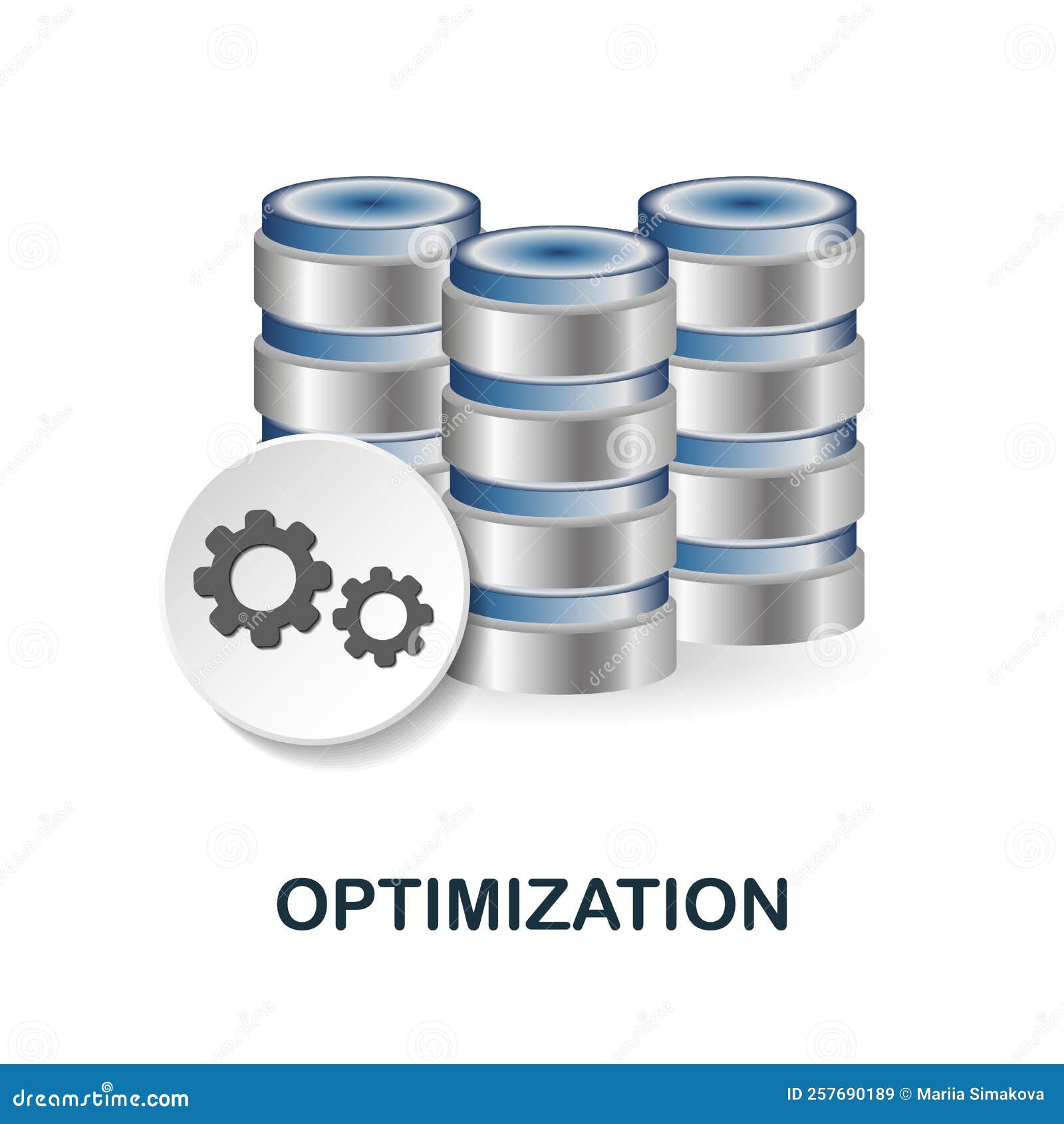 Optimization Icon. 3d Illustration from Data Science Collection ...