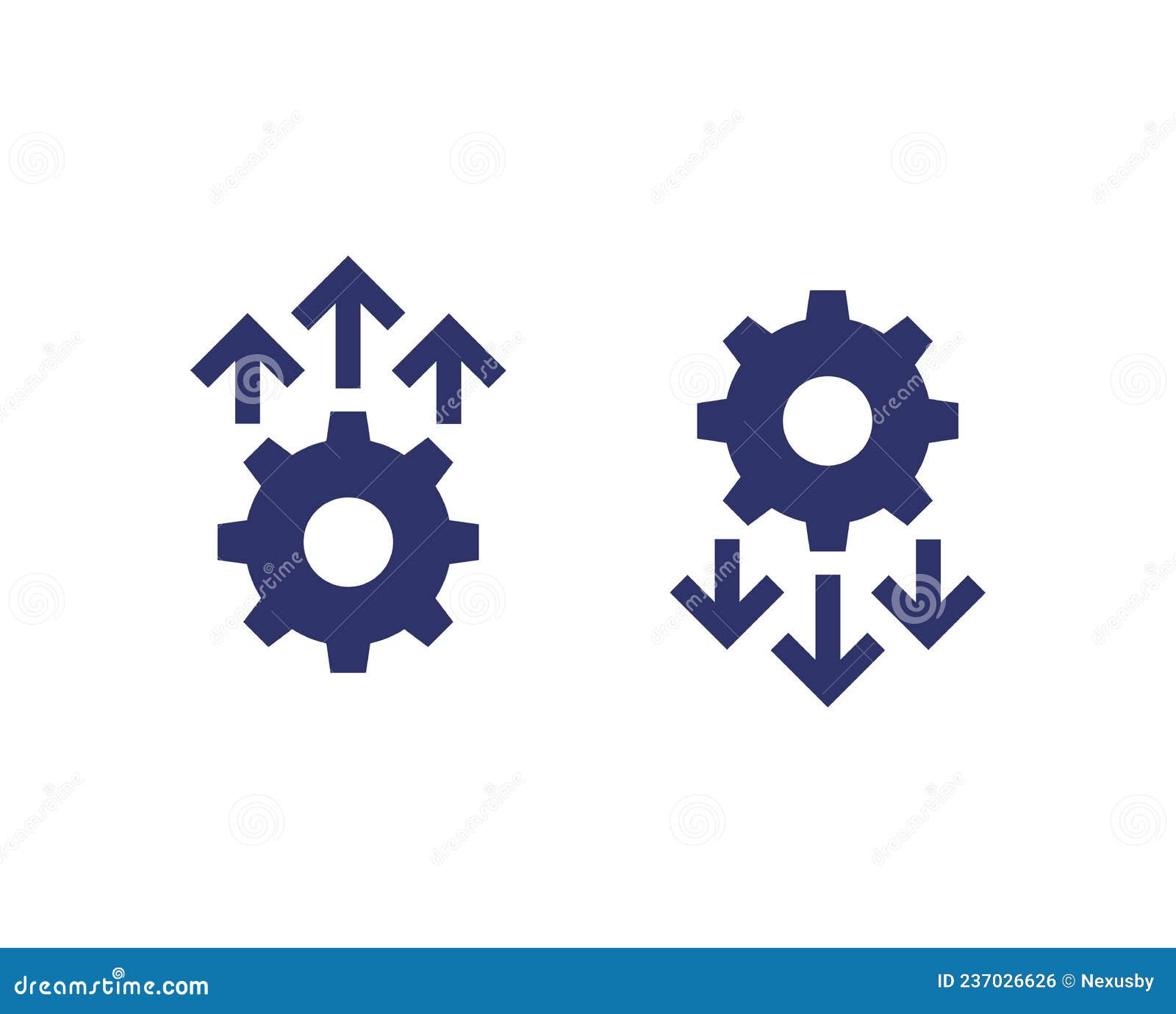 Optimization Icons with Arrows, Vector Stock Vector - Illustration of ...