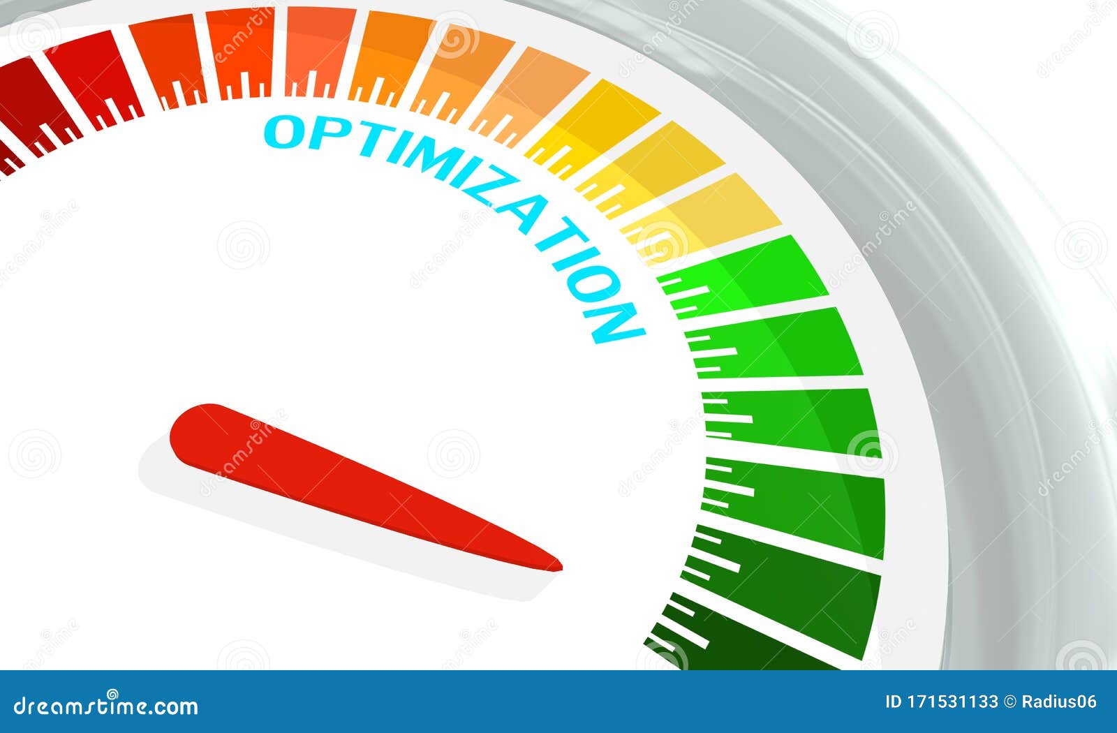 Optimization Level Conceptual Meter Stock Illustration - Illustration ...