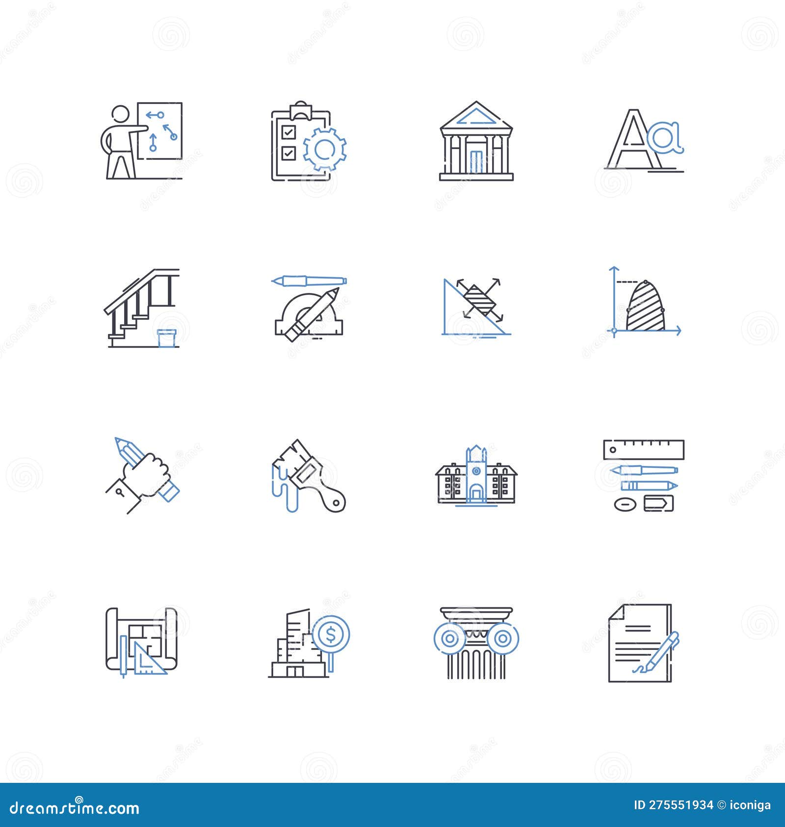 Optimization Line Icons Collection Efficiency Streamlining