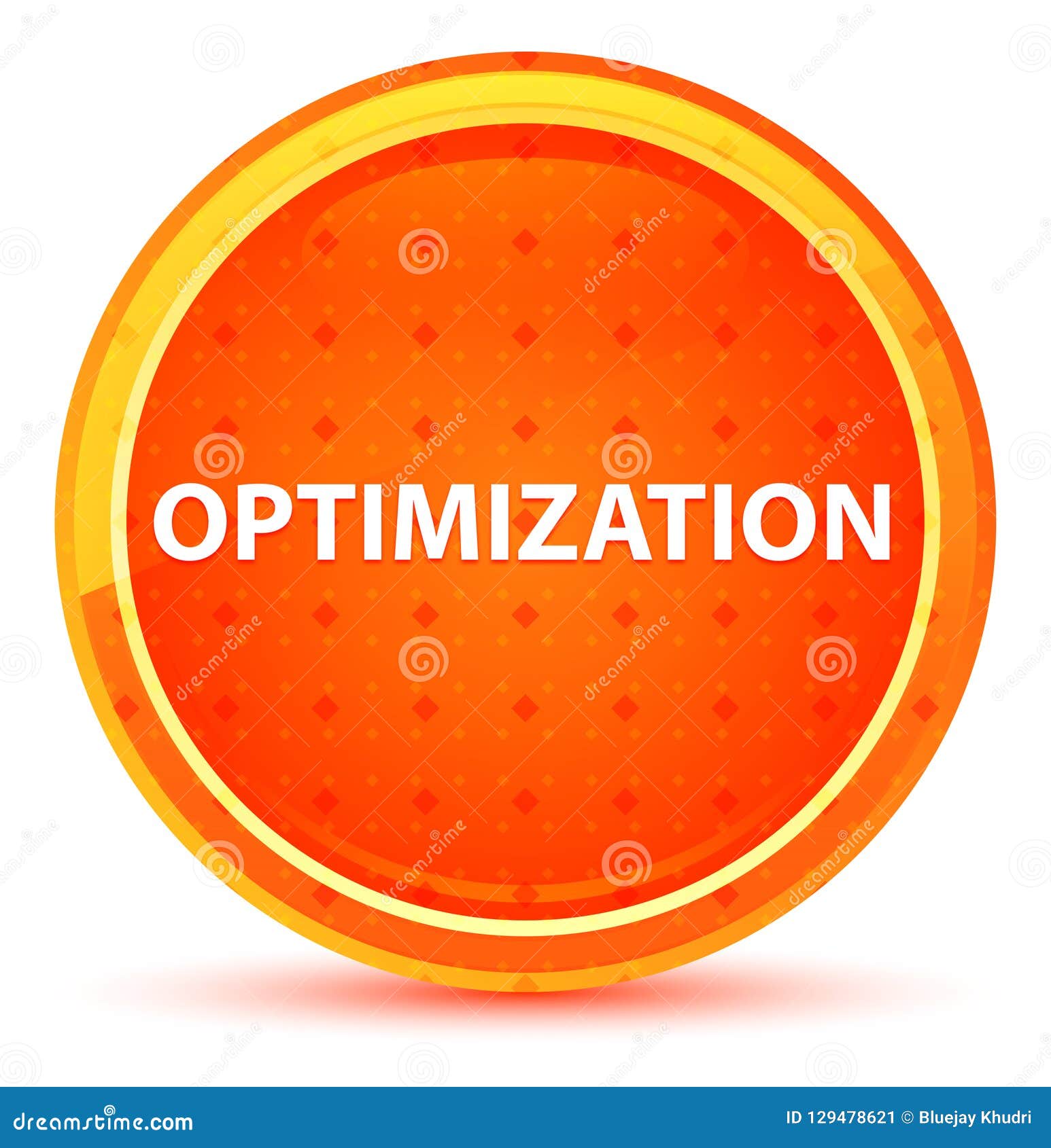 Optimization Natural Orange Round Button Stock Illustration ...