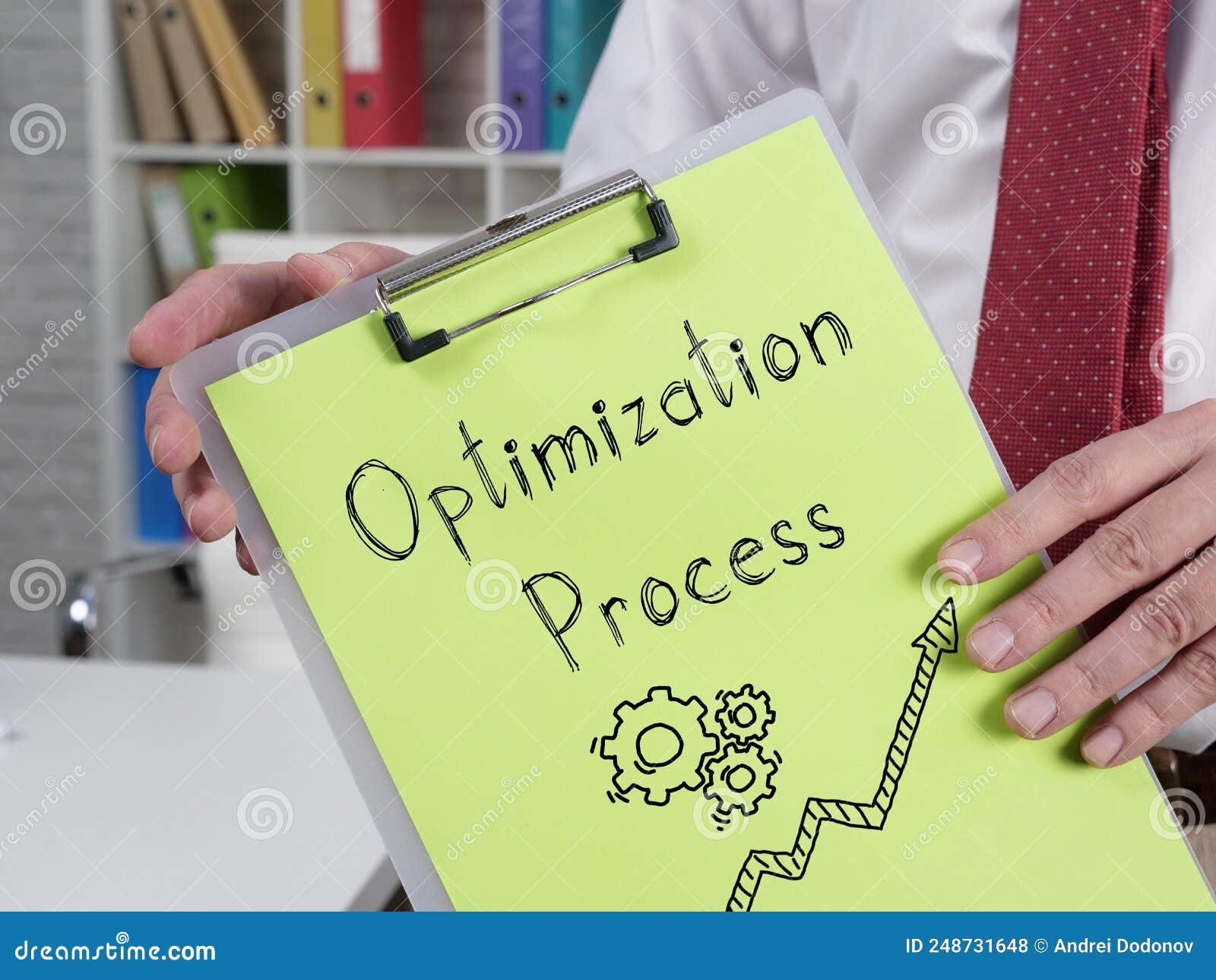 Optimization Process is Shown Using the Text Stock Photo - Image of ...
