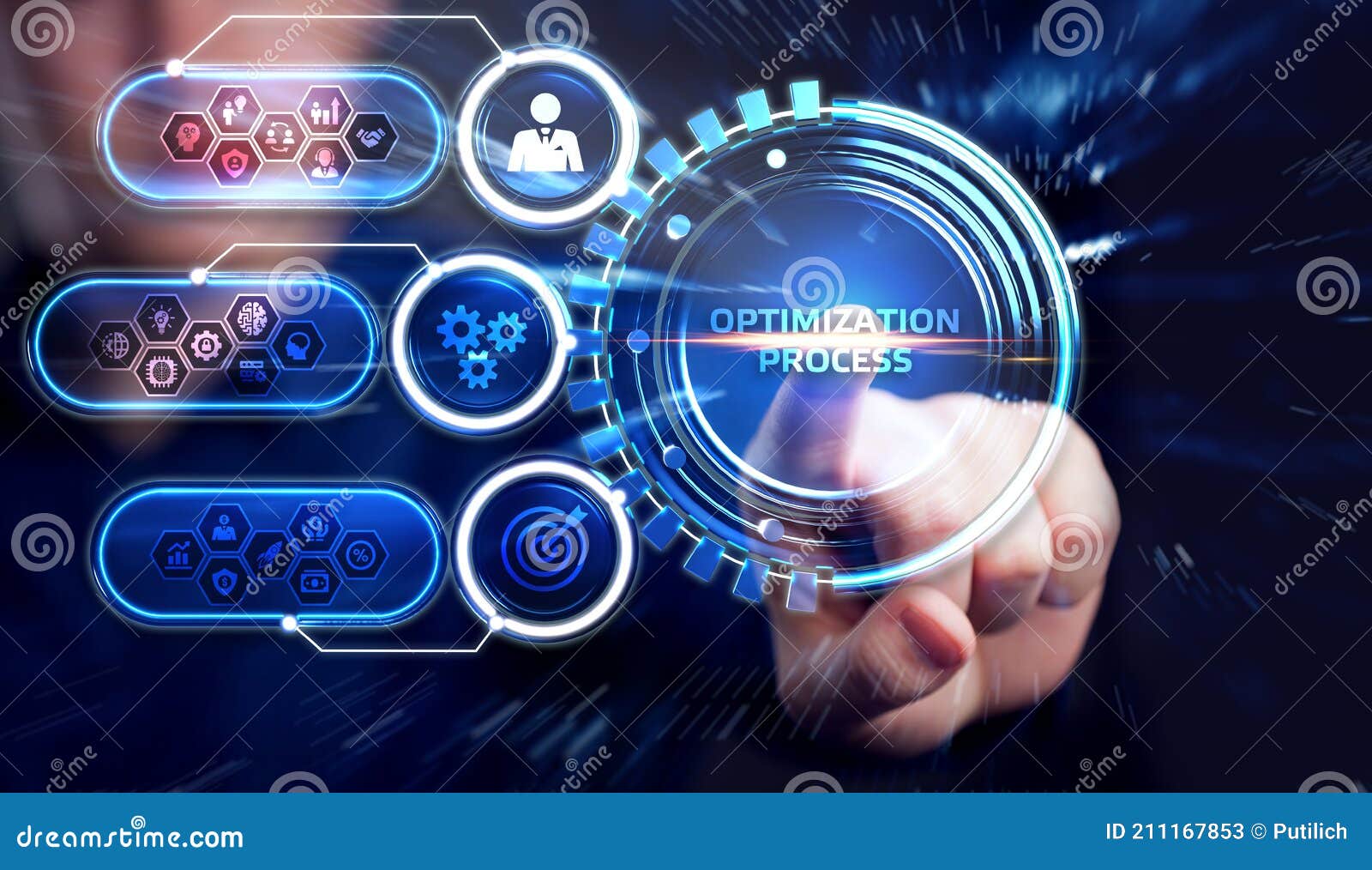 Optimization Software Technology Process System Business Concept ...