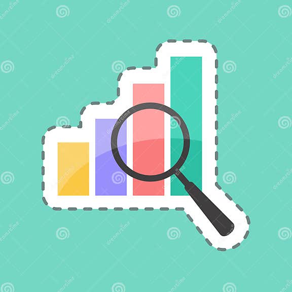 Optimization Sticker in Trendy Line Cut Isolated on Blue Background ...