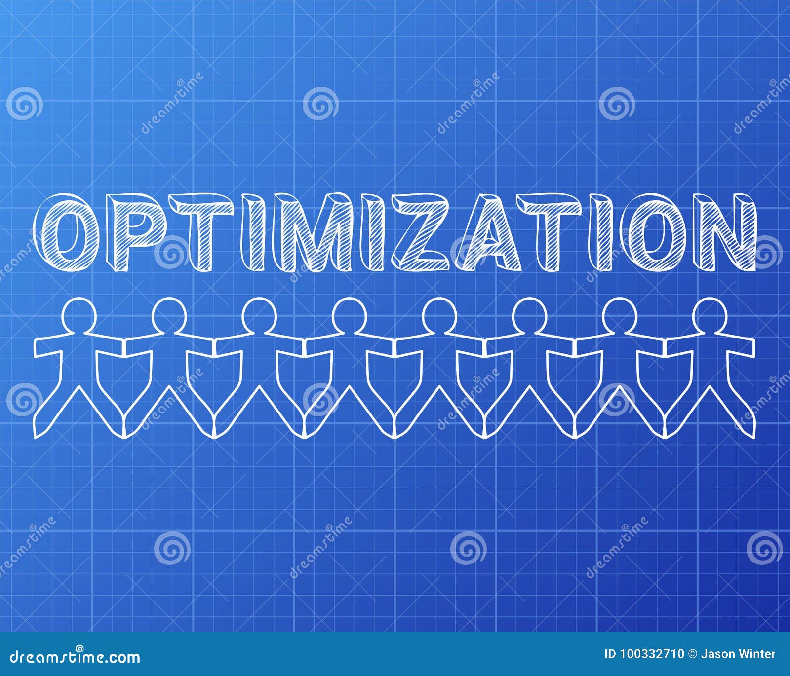 Optimization People Blueprint Stock Vector - Illustration of potential ...