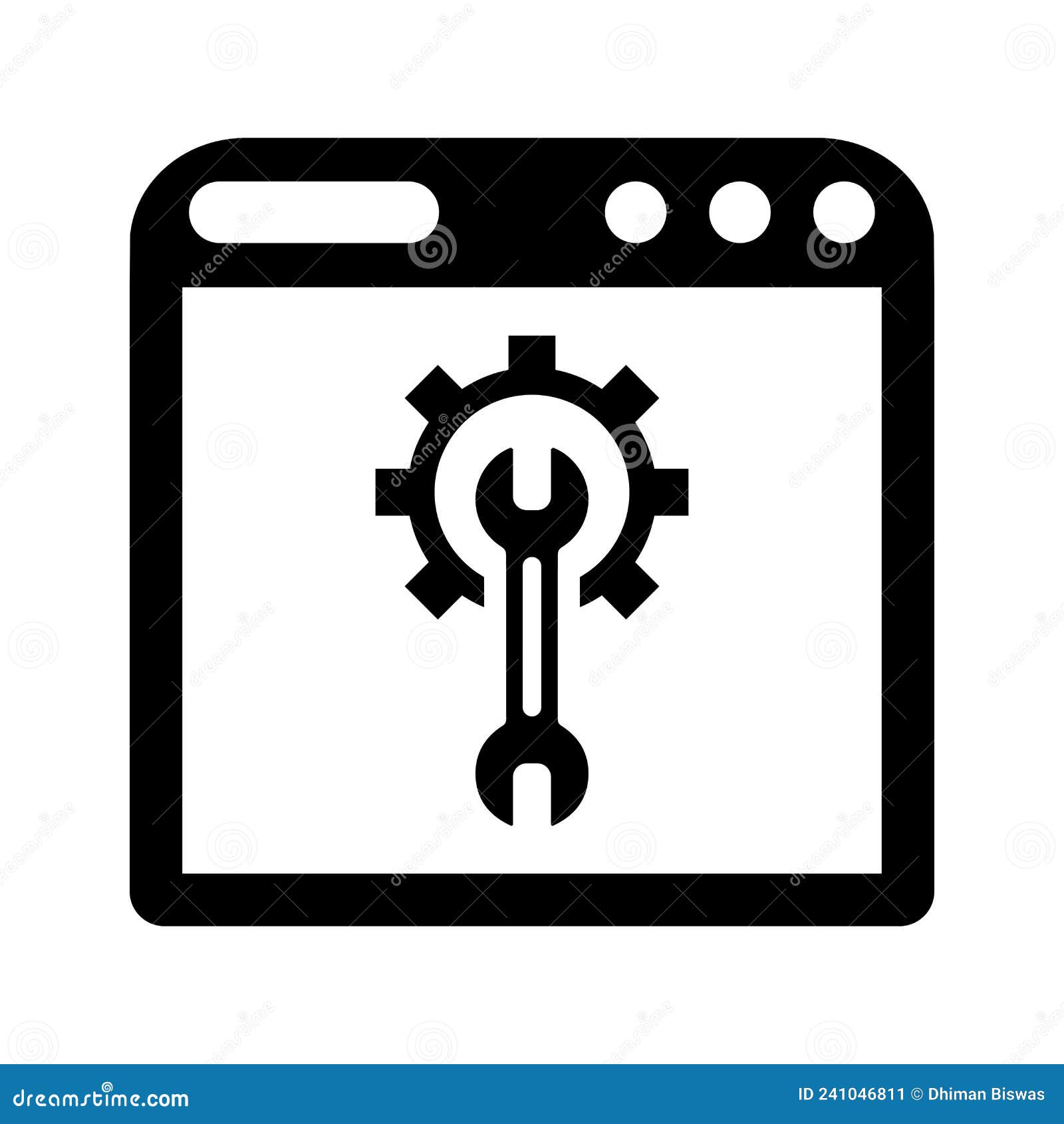 Optimization, Website, Settings Icon. Black Vector Graphics Stock ...