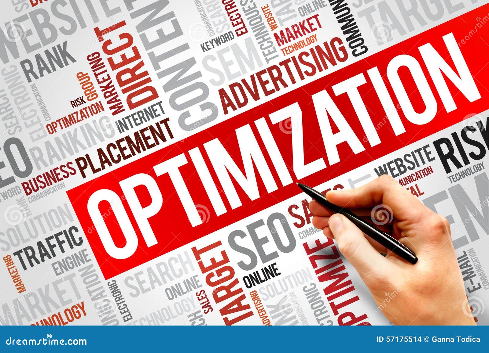 OPTIMIZATION stock photo. Image of ranking, cloud, optimization - 57175514
