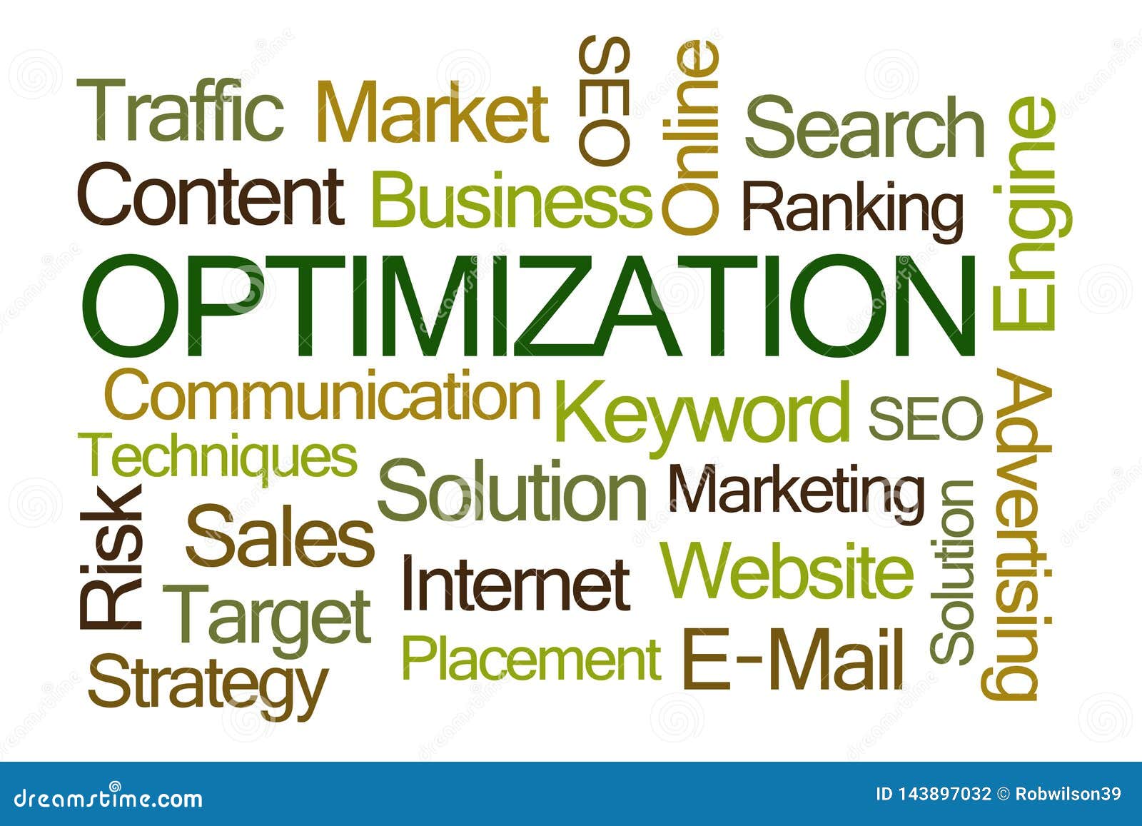 Optimization Word Cloud stock illustration. Illustration of sales ...