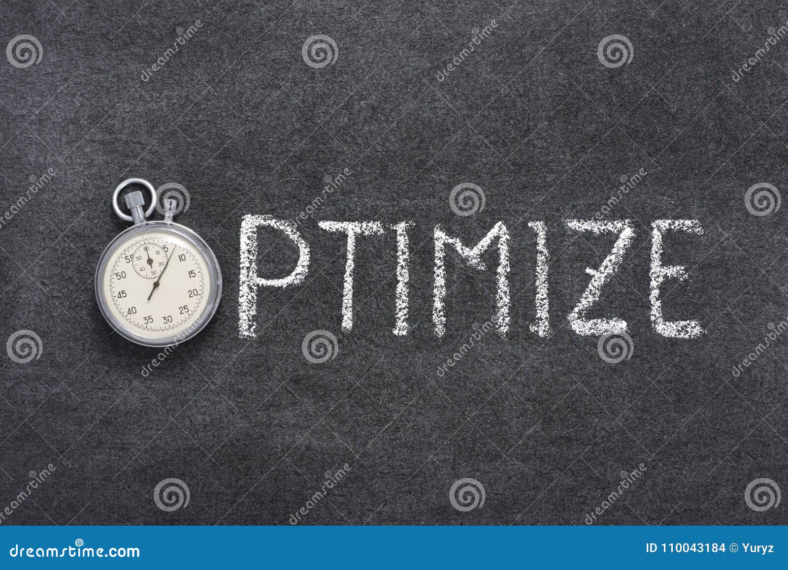 Optimize stock photo. Image of adjust, time, watch, word - 110043184
