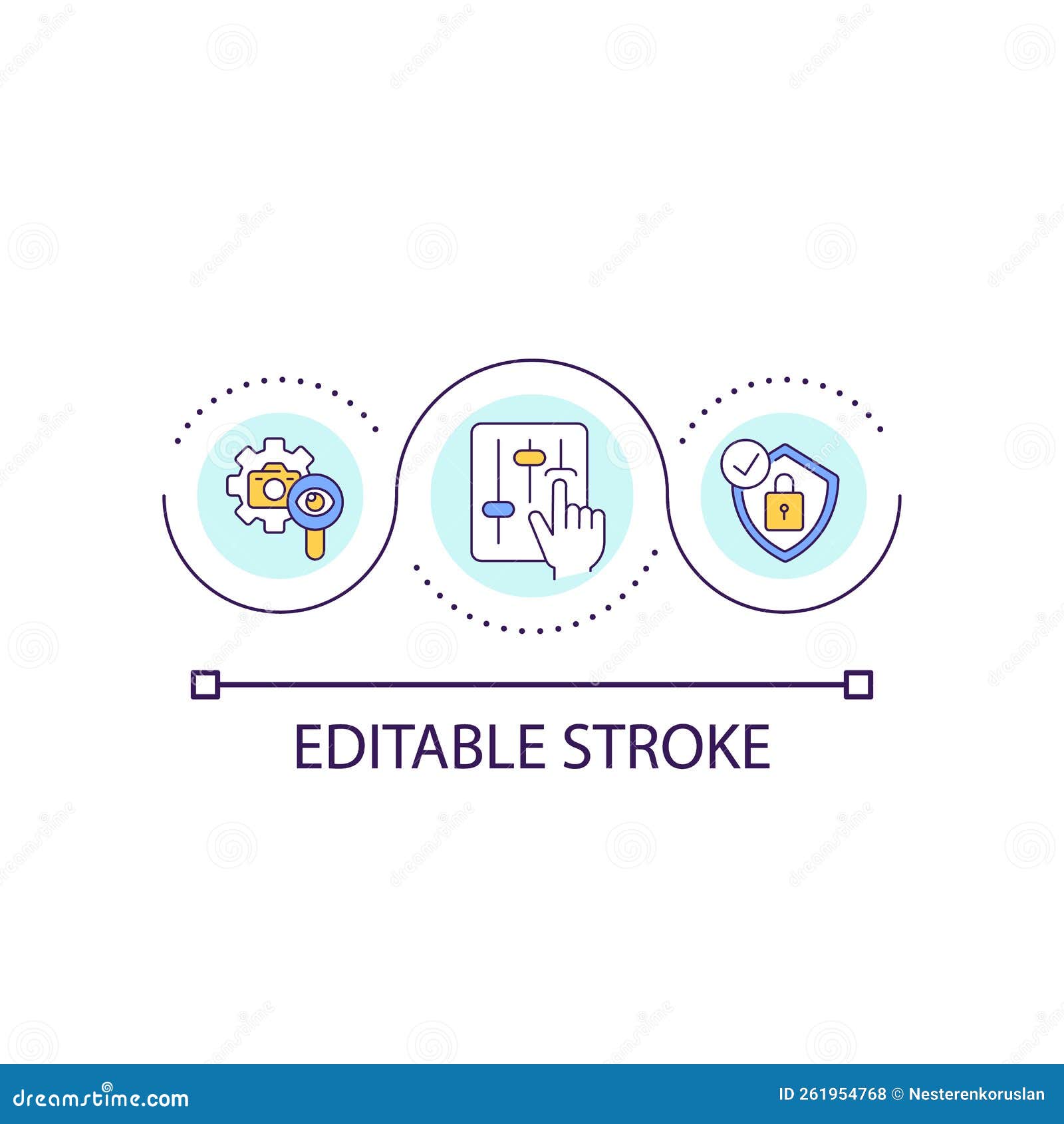 Optimize Security Loop Concept Icon Stock Vector - Illustration of ...